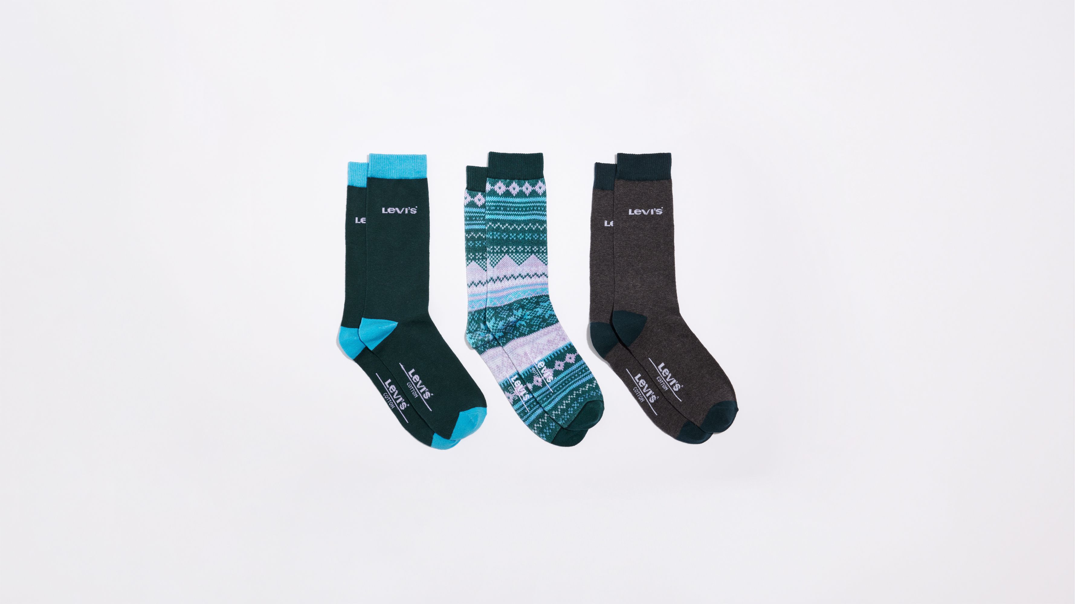 Regular Cut Socks (3 Pack) - Blue | Levi's® US