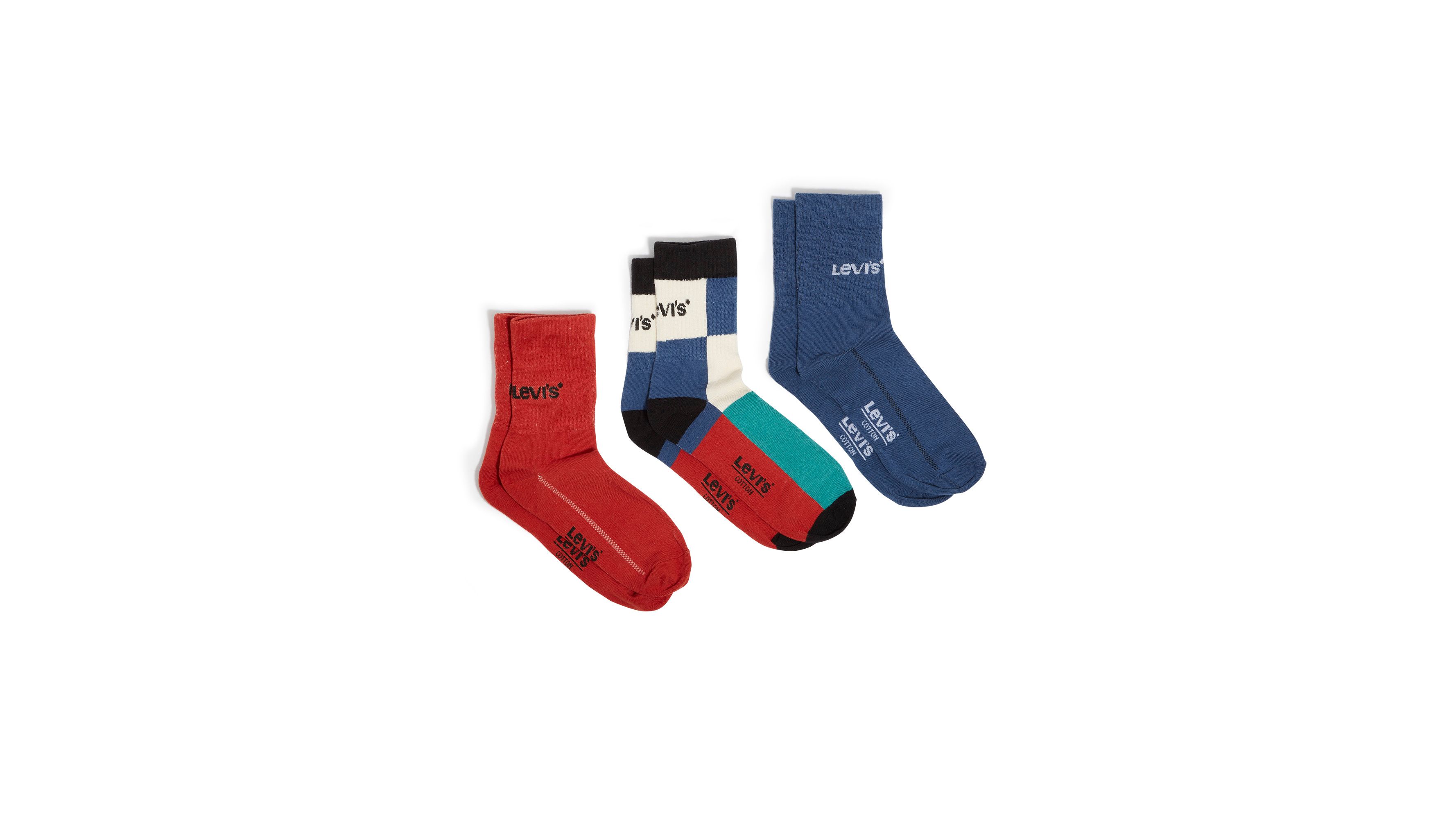 Short Cut Colorblock Socks (3 Pack) - Multi-color | Levi's® US