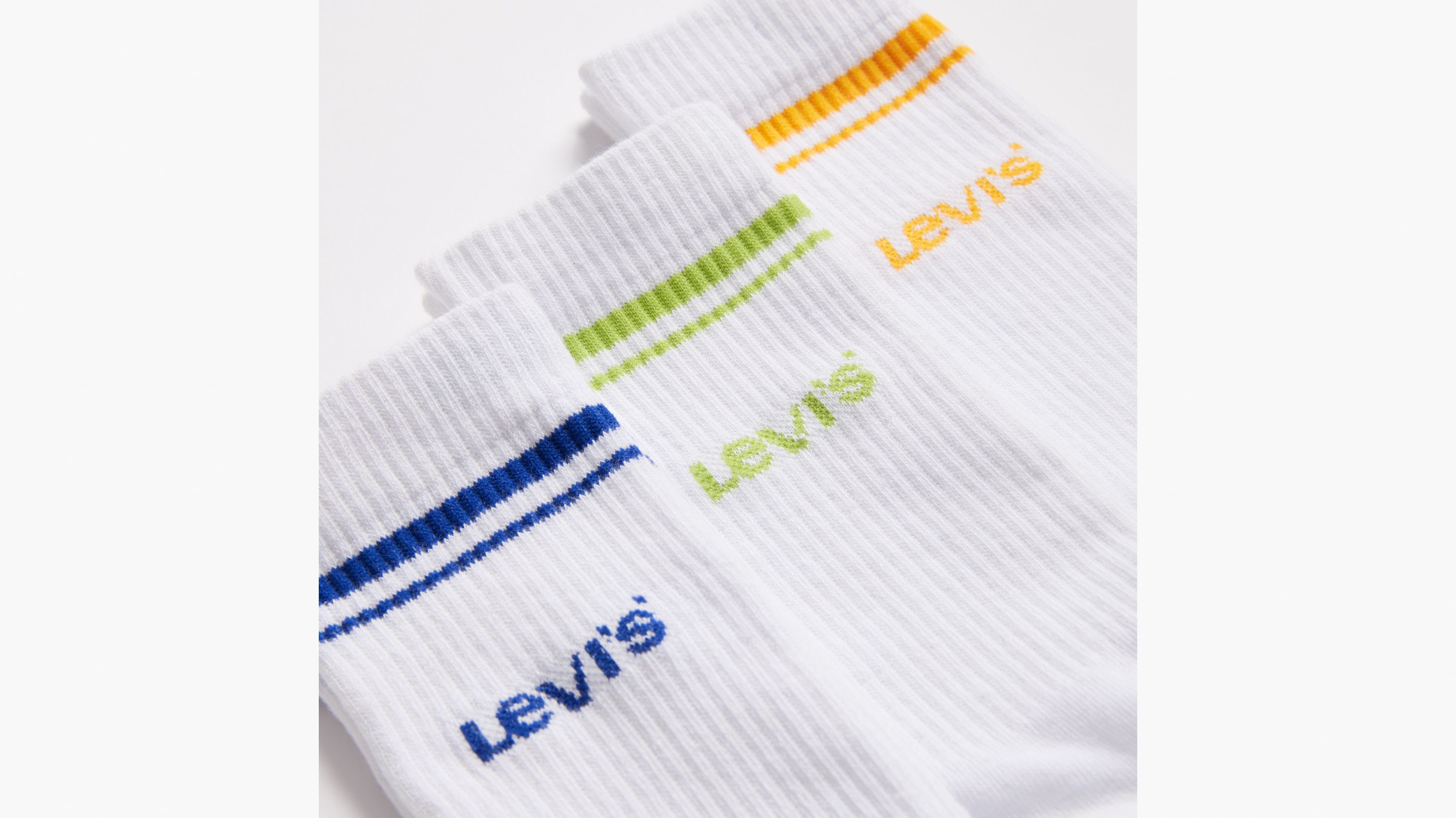 Sporty Double Stripes Regular Cut Socks (3 Pack) - Multi-color | Levi's® US