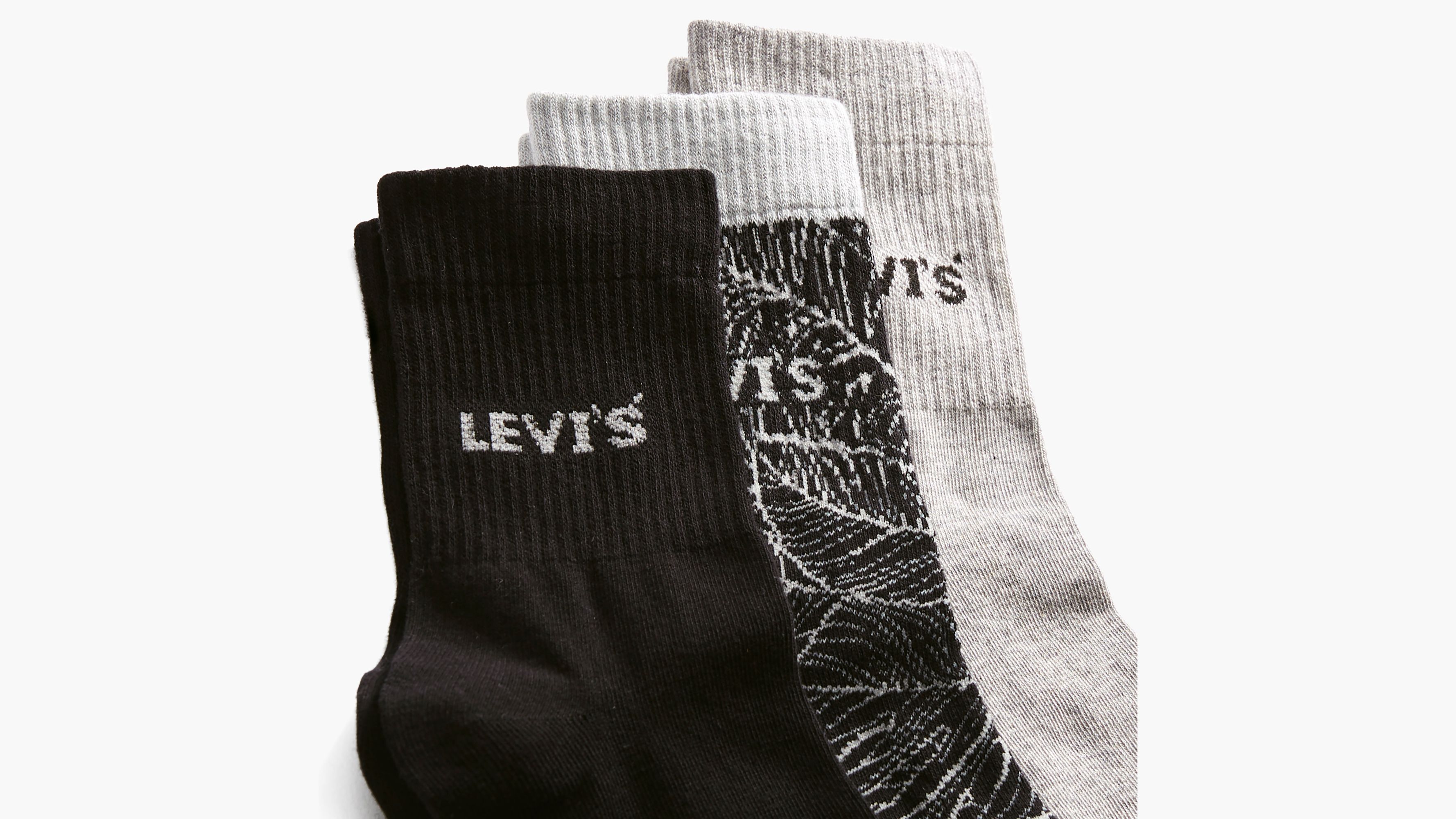 Leaf Stencil Short Cut Socks (3-pack) - Multi-color | Levi's® US