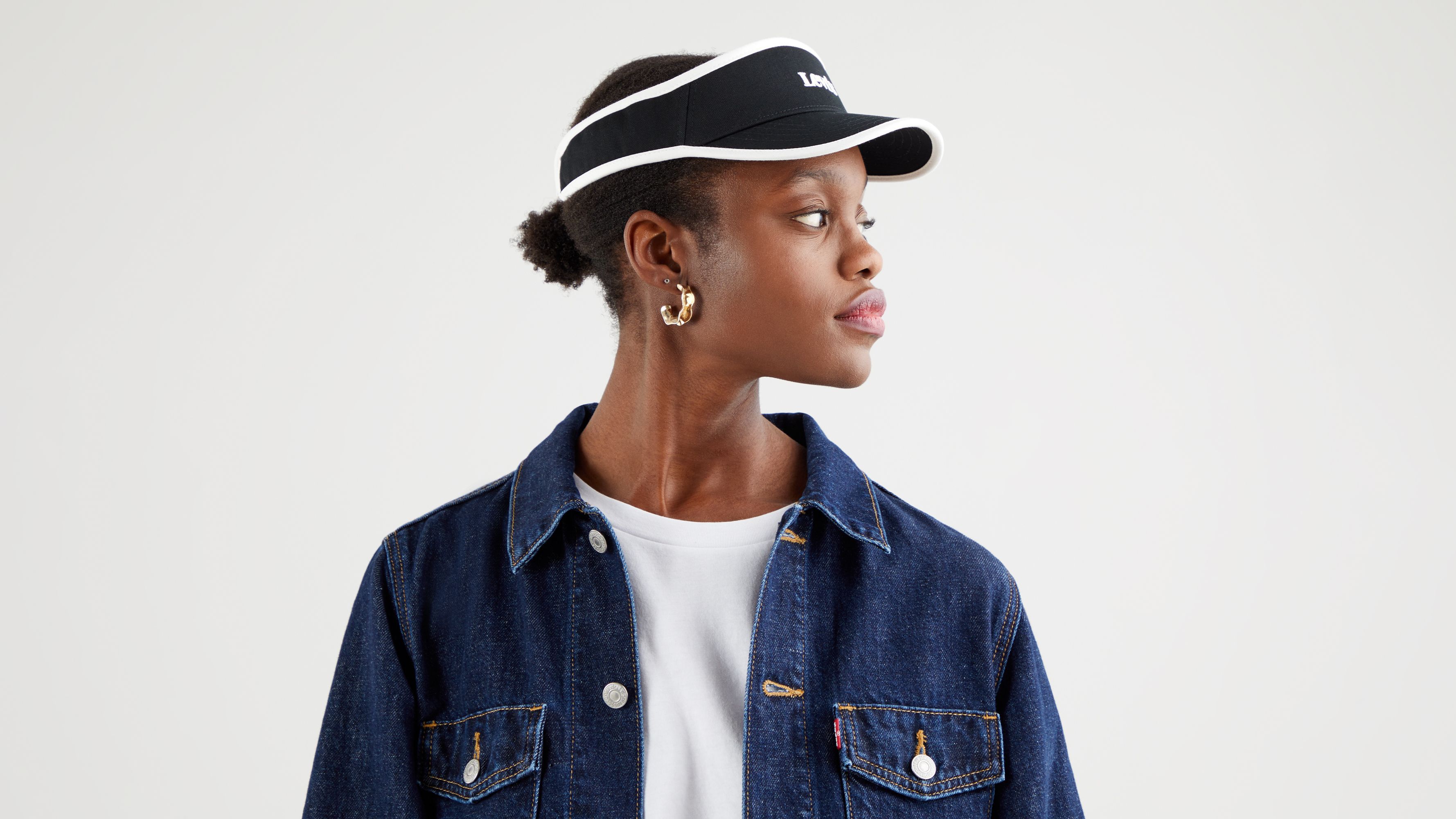Modern Vintage Logo Visor Cap - Black | Levi's® KZ