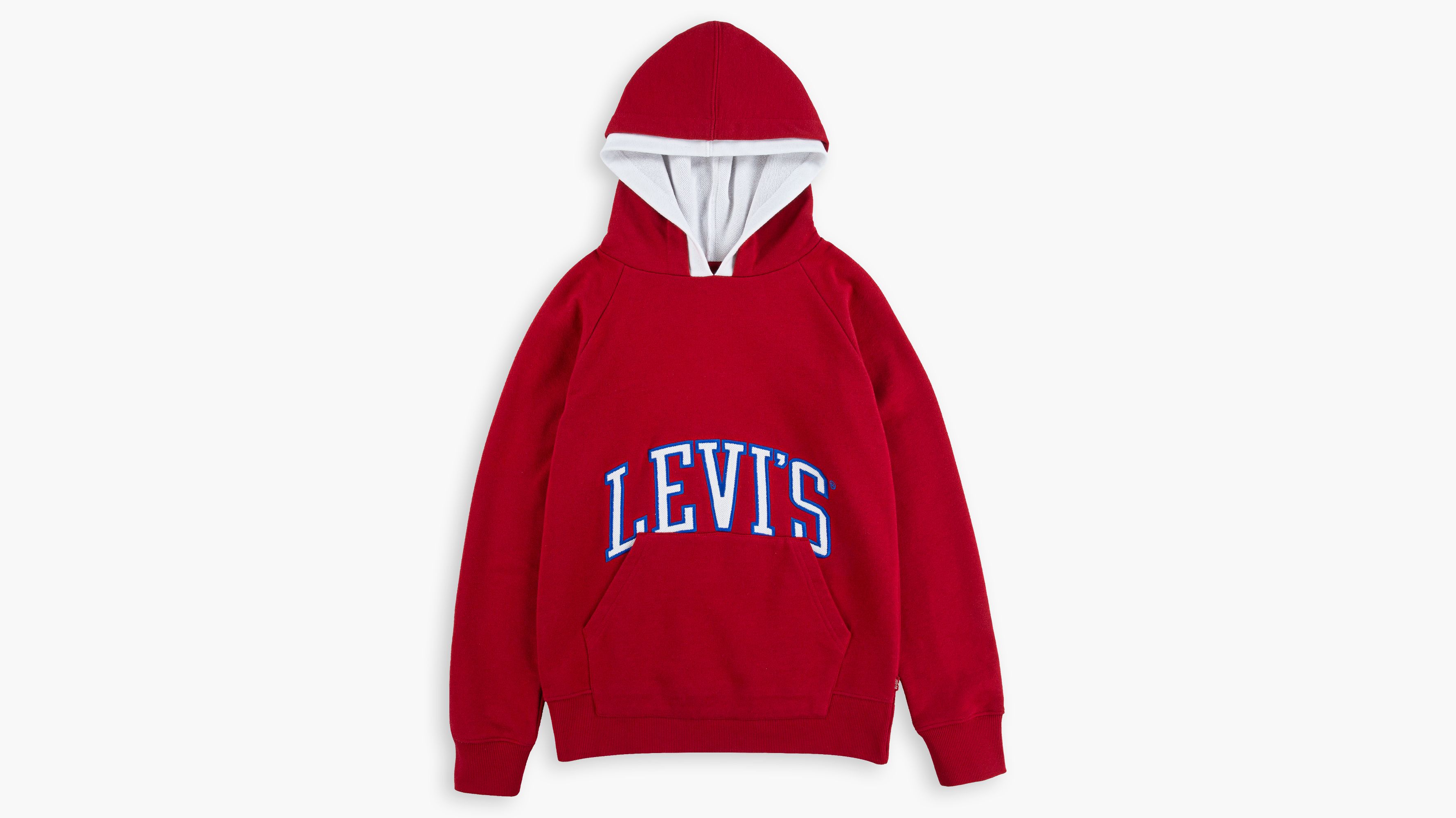 Big Boys S-xl Varsity Logo Double Hood Hoodie - Red | Levi's® US