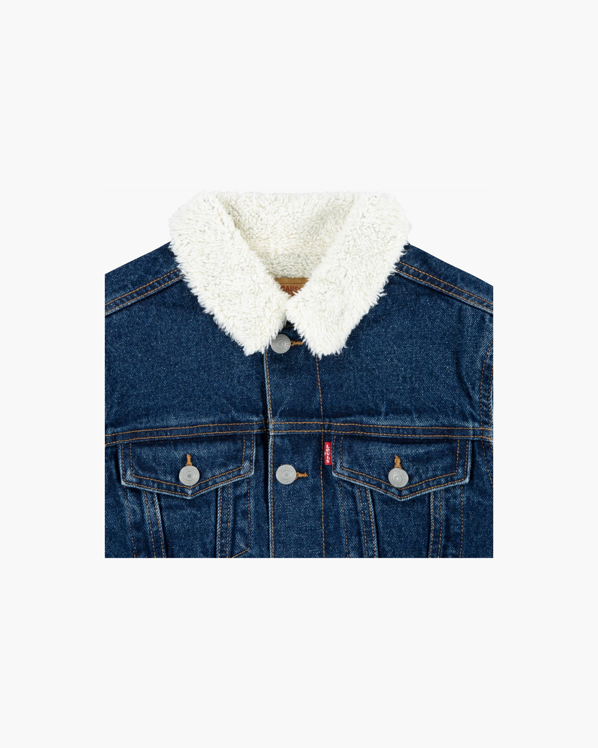 Levi's® Sherpa Trucker Jacket Big Boys S-xl - Dark Wash Levi's® Sherpa Trucker Jacket Big Boys S-xl - Dark Wash