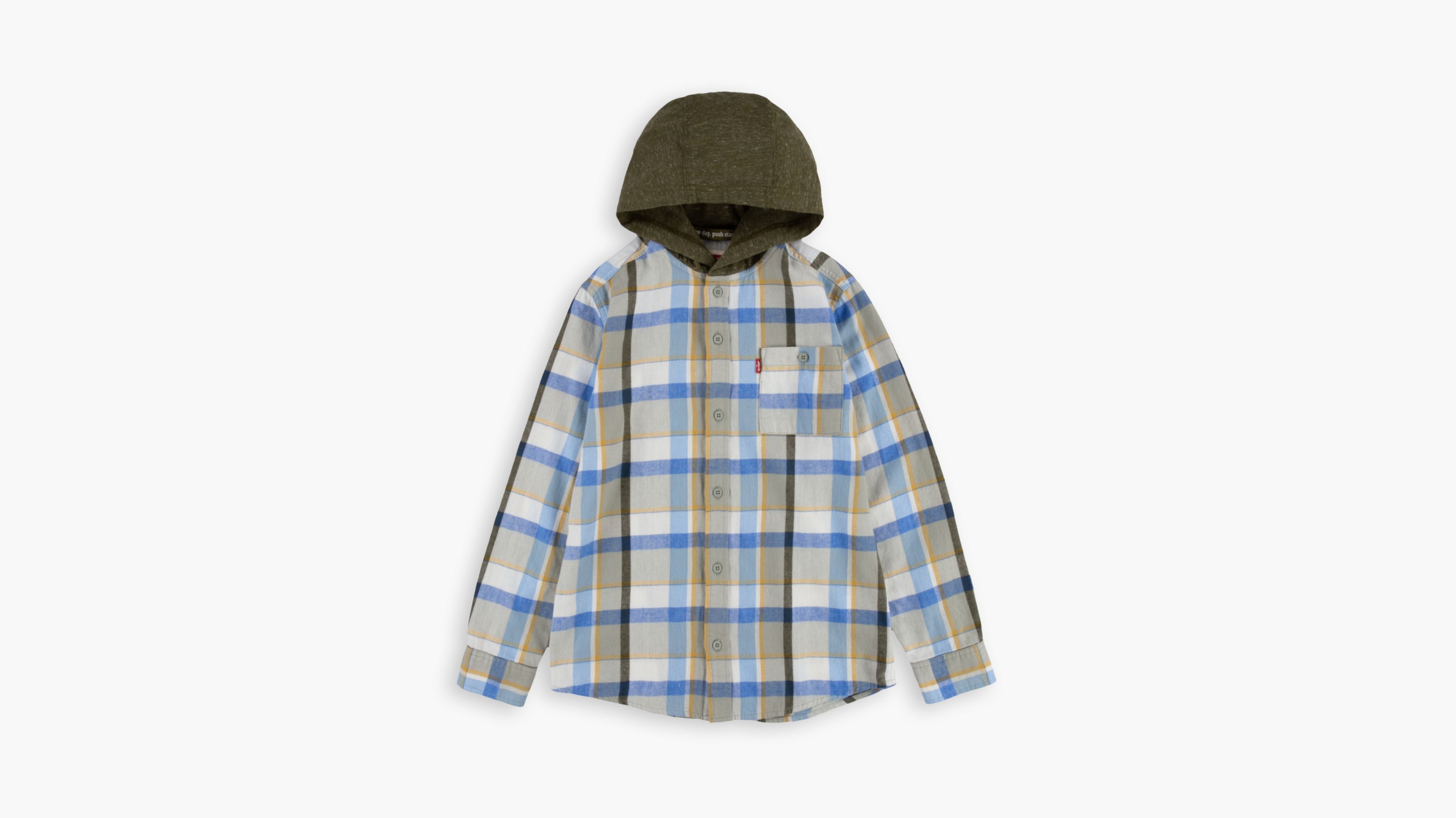 Levi's® Hooded Button Up Big Boys Shirt S-xl - Green | Levi's® US