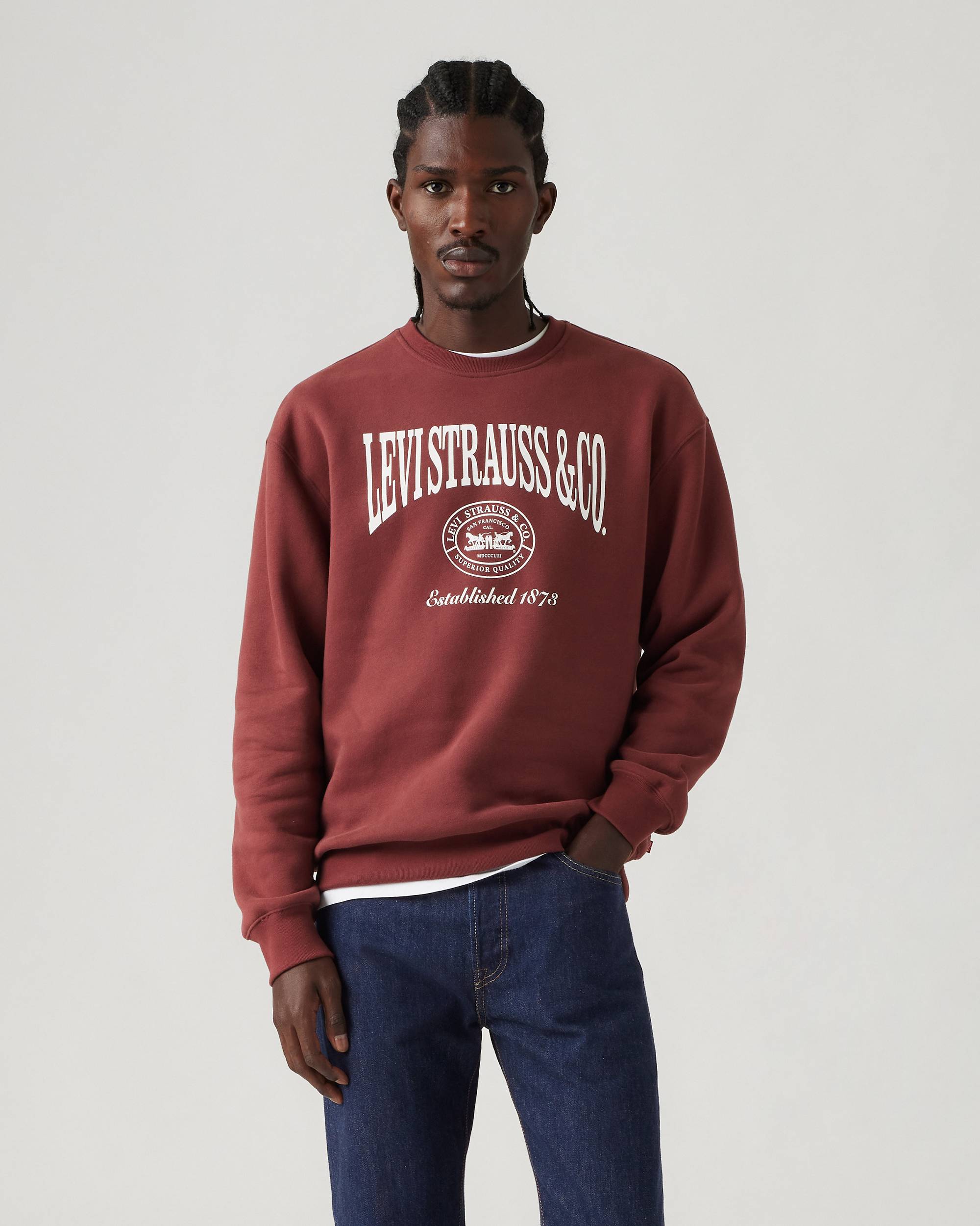 Relaxed Graphic Crewneck Sweatshirt - Red | Levi's® US Relaxed Graphic Crewneck Sweatshirt - Red | Levi's® US