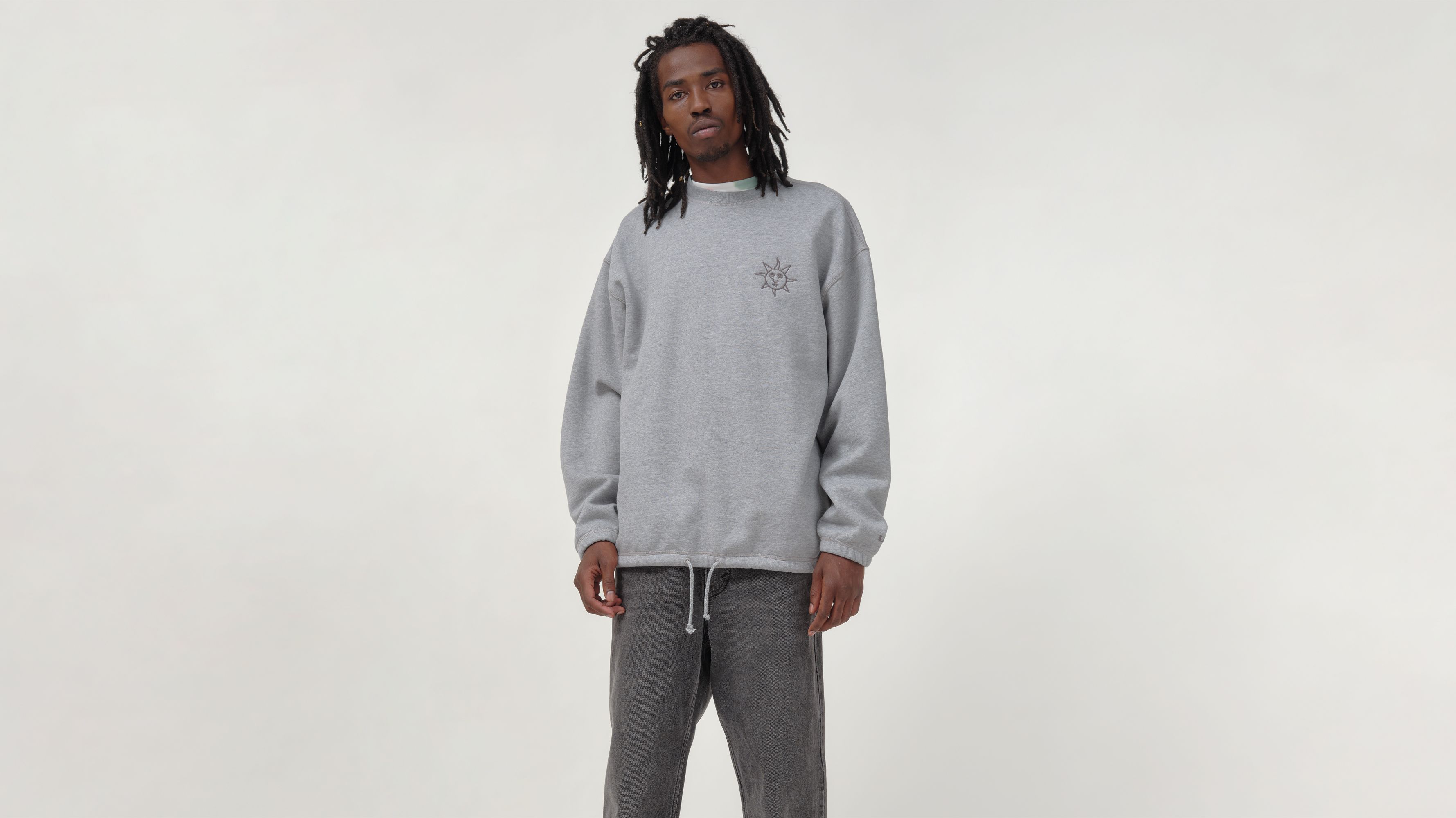 Drawcord Hem Crewneck Sweatshirt - Grey | Levi's® US