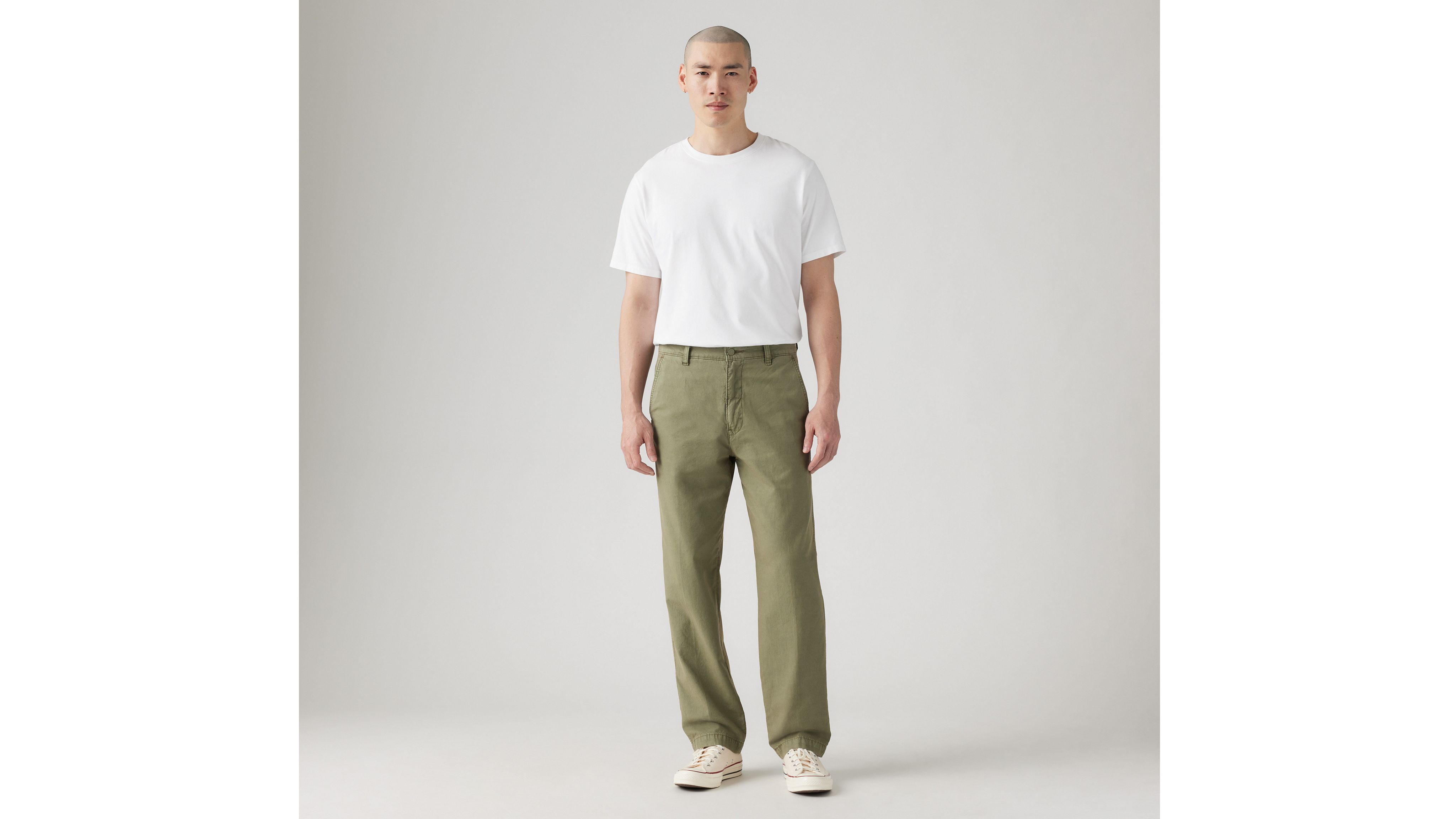 Xx Chino Loose Straight Cotton Linen Trousers - Green | Levi's® GB