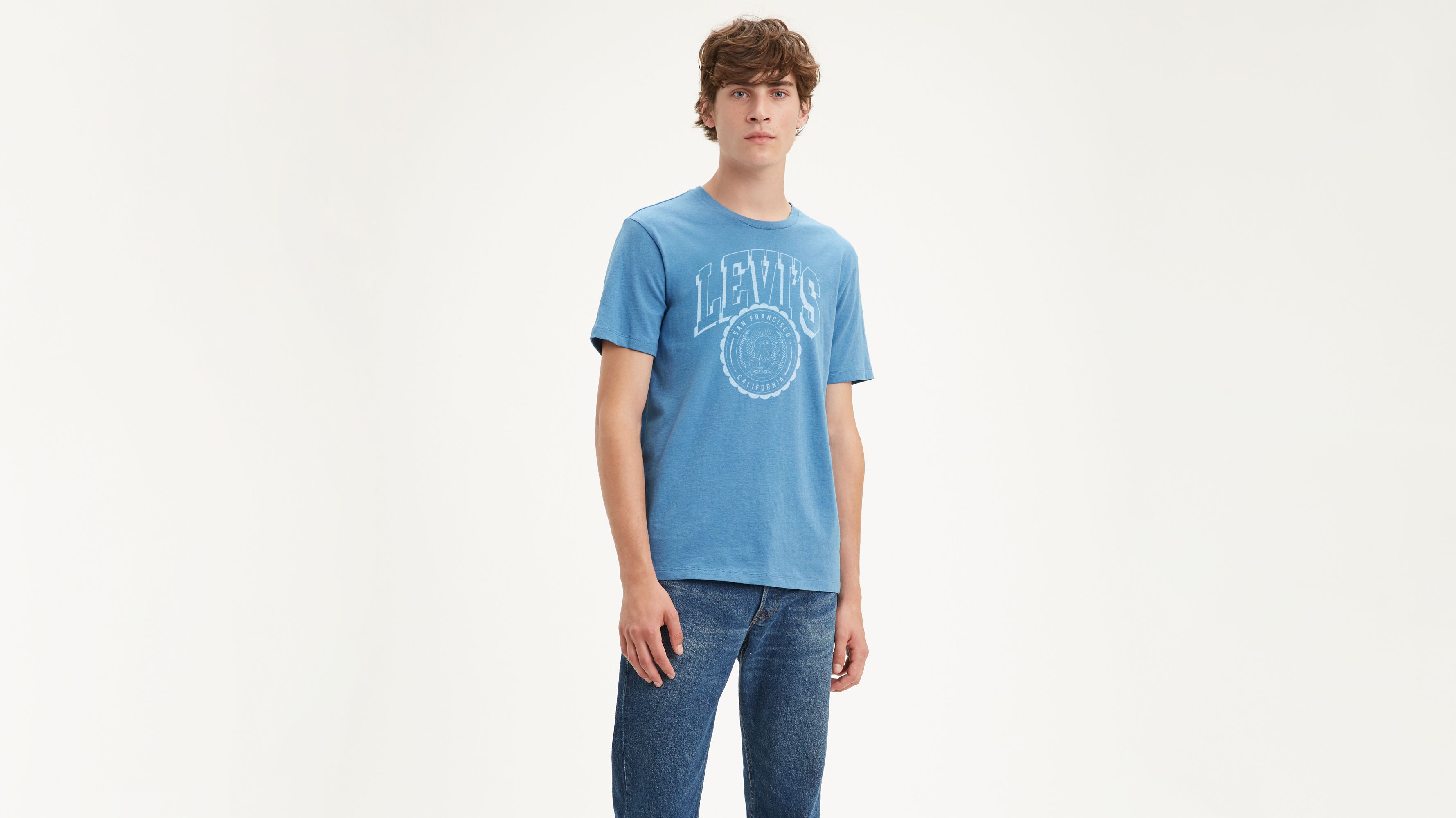 Levi’s® Crest Graphic Tee Shirt - Blue | Levi's® US