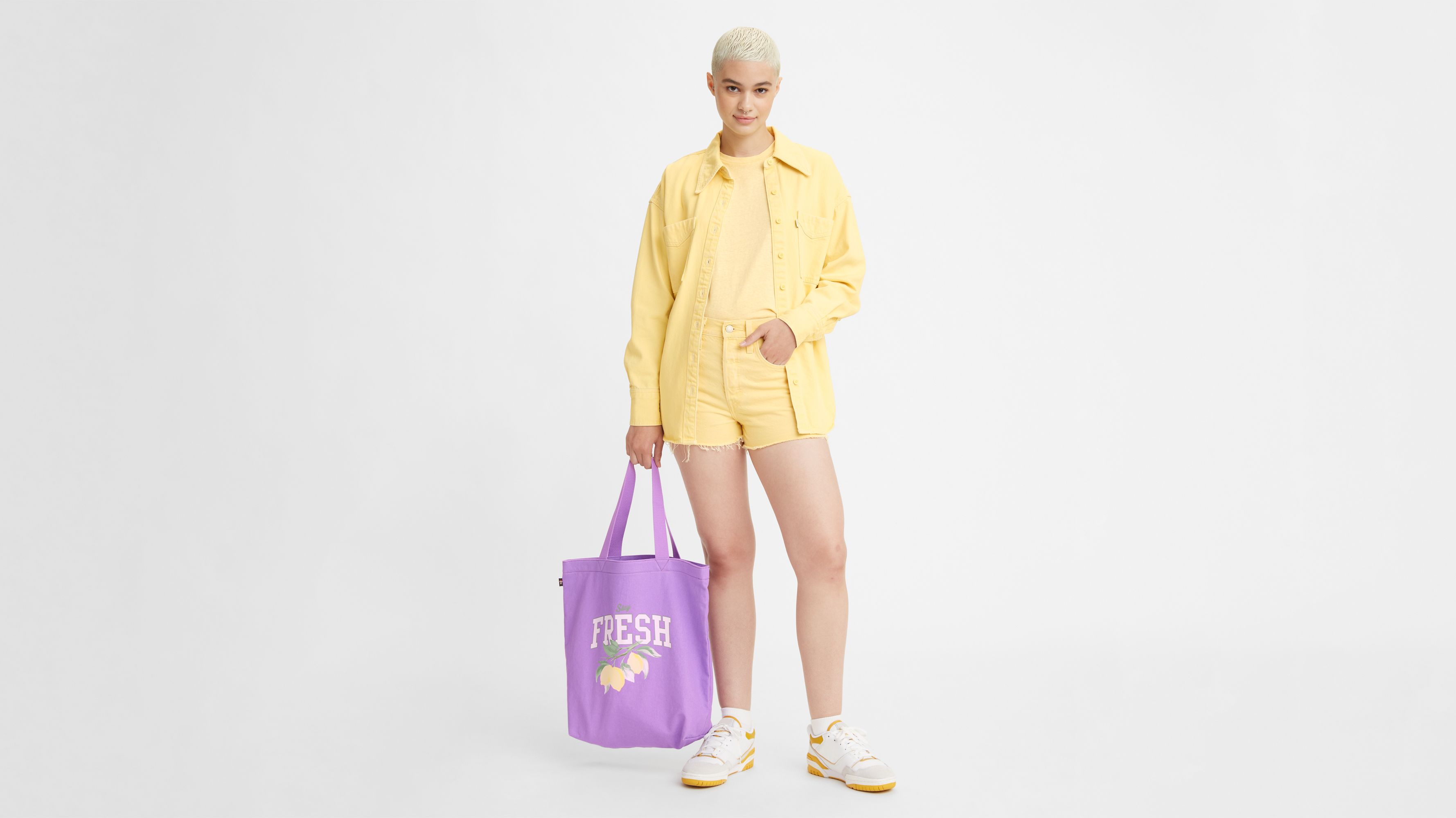 501® Original High Rise Women's Shorts - Yellow | Levi's® US