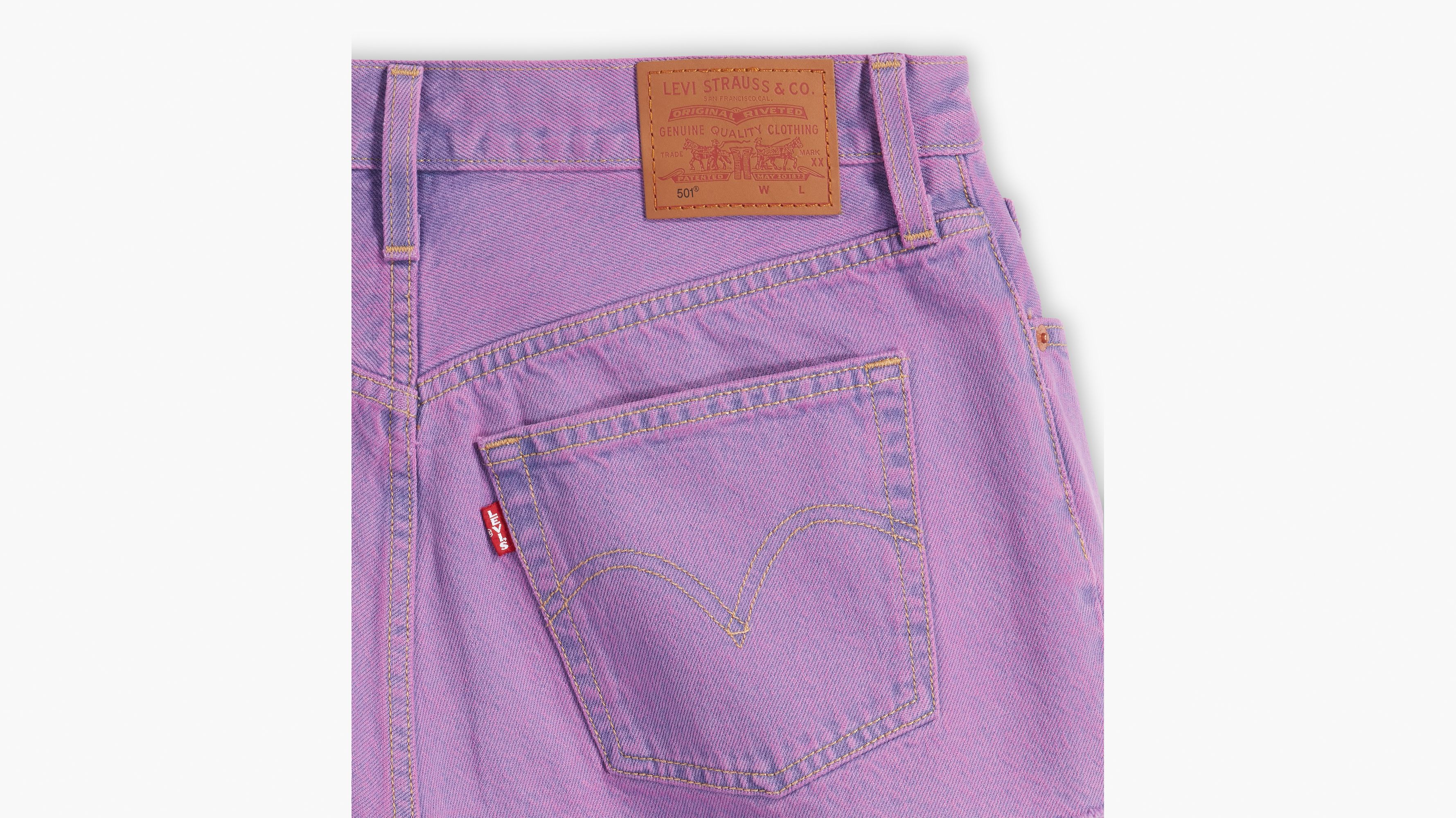 501® High Rise Women's Colored Denim Shorts - Purple | Levi's® US