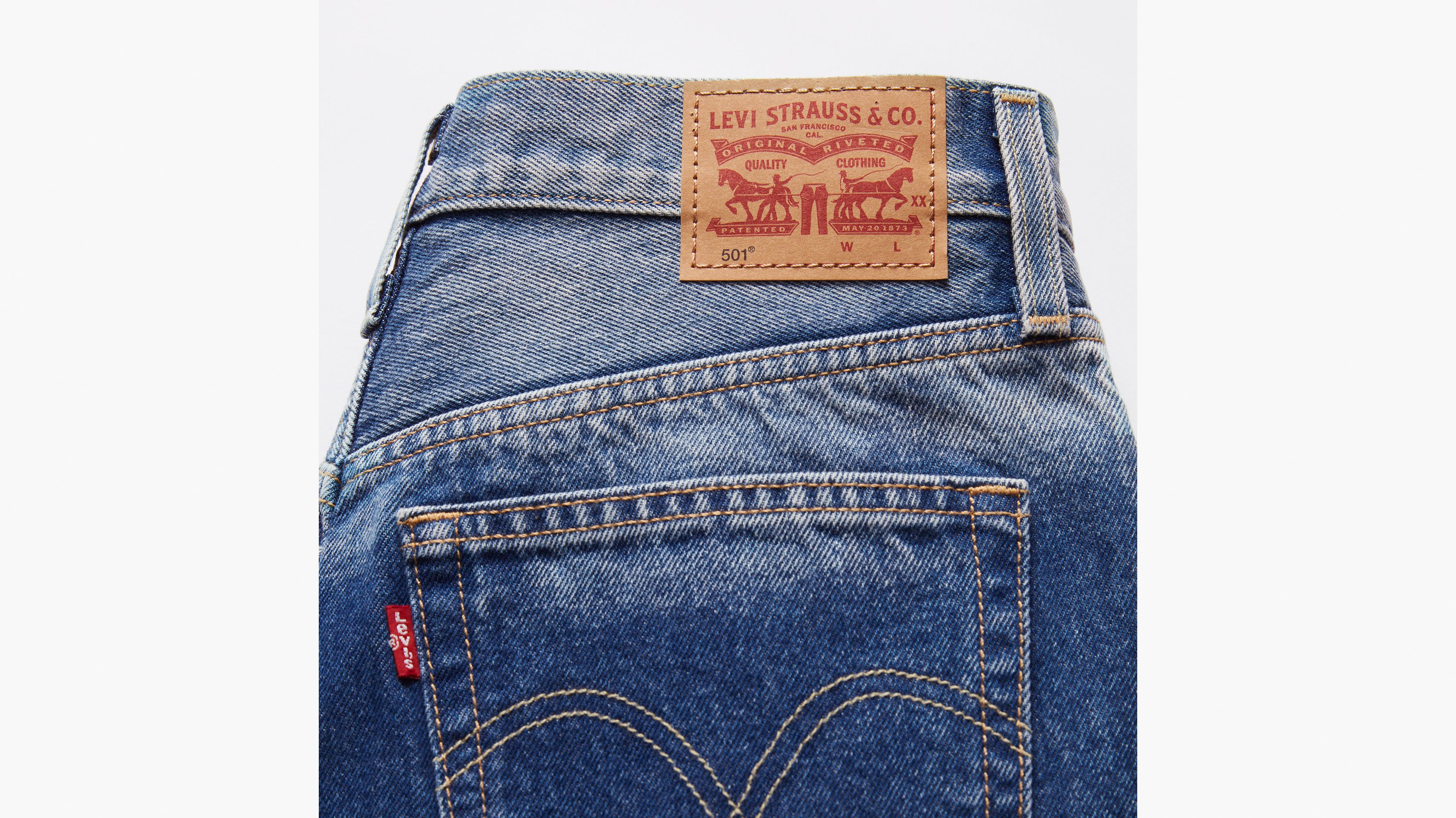 501® Original High Rise Jean Shorts - Blue | Levi's® GB