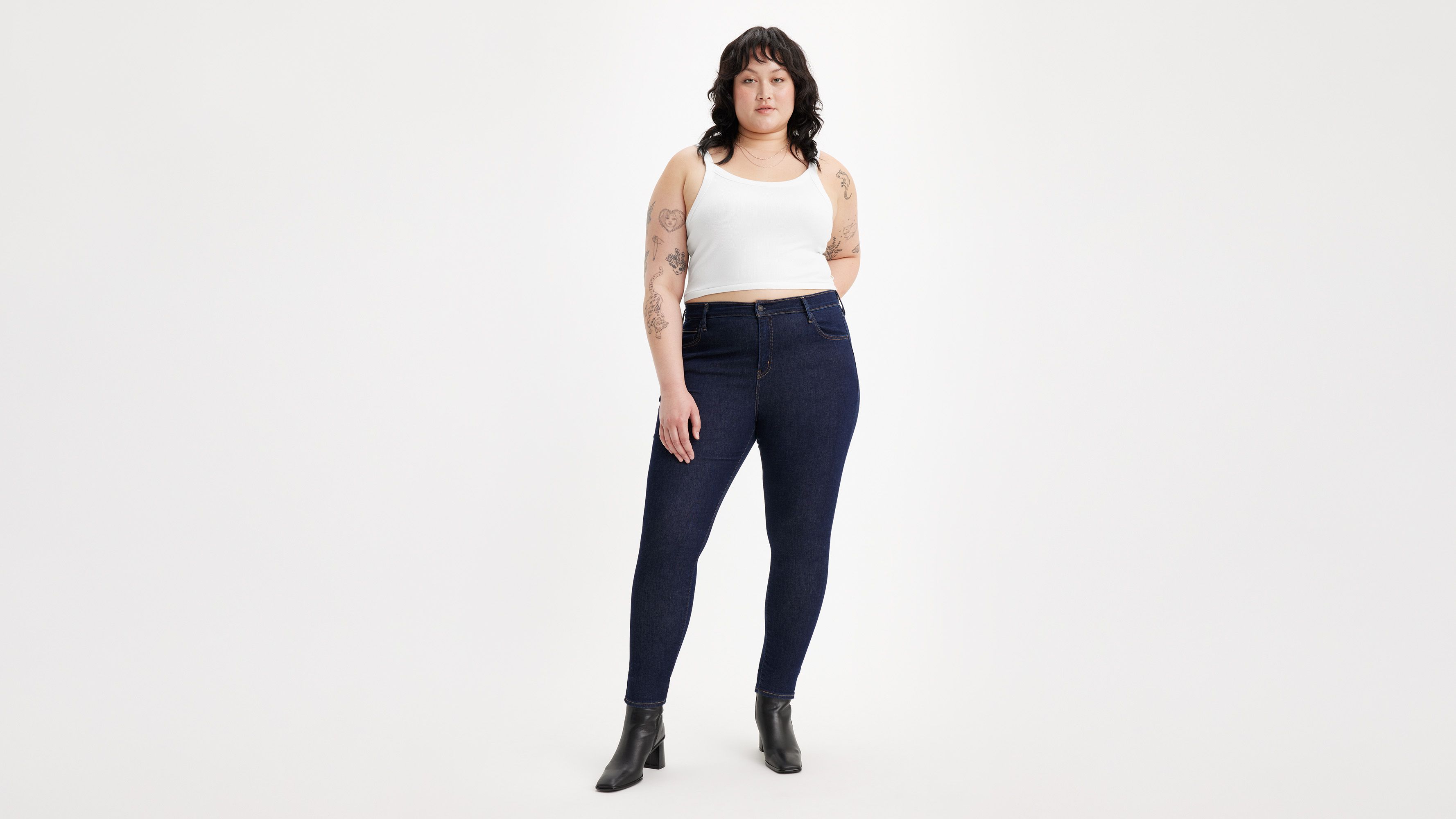 720™ High Rise Super Skinny Jeans (plus) - Blue | Levi's® AL