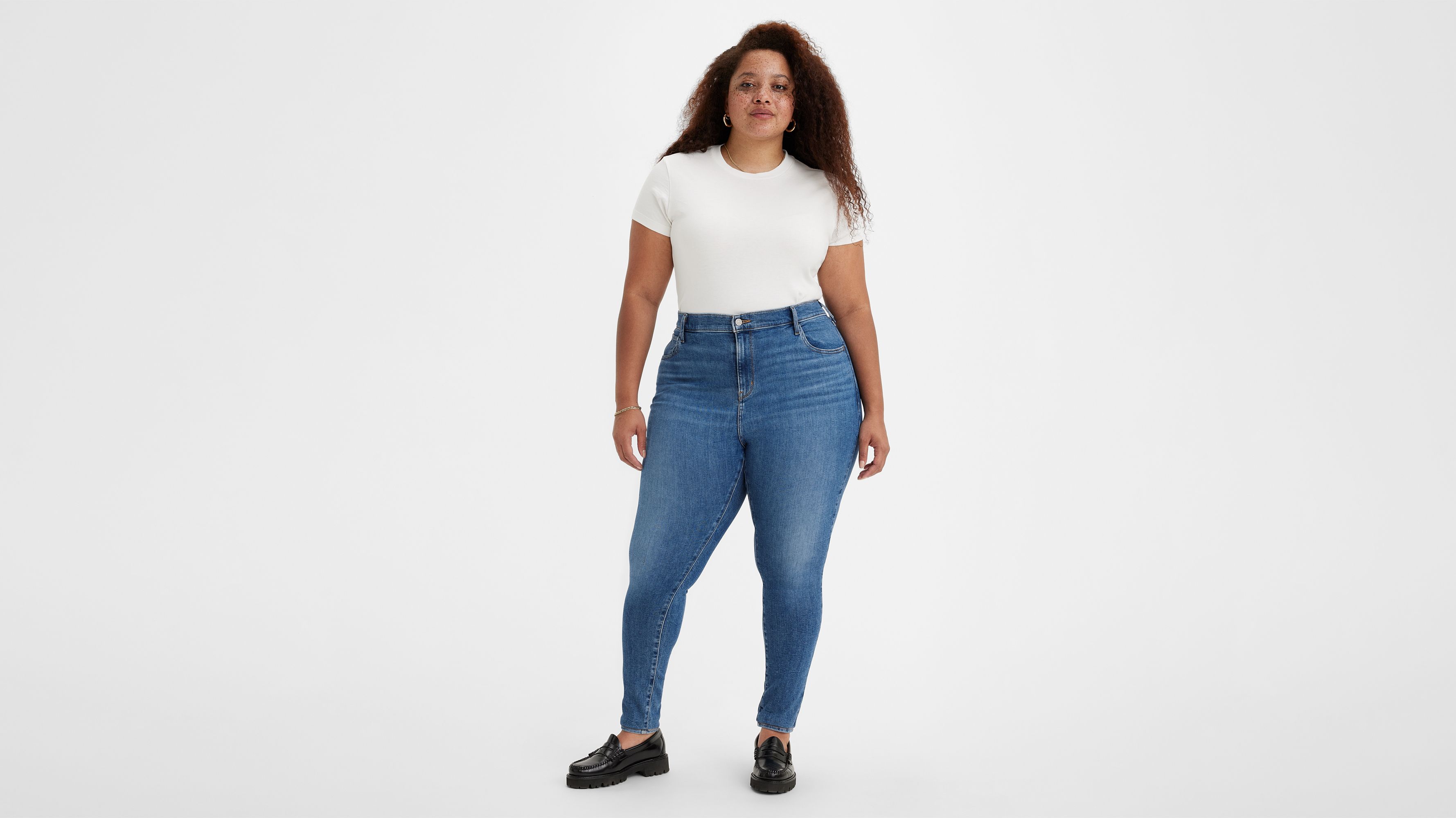 720™ High Rise Super Skinny Jeans (plus Size) - Blue | Levi's® AD