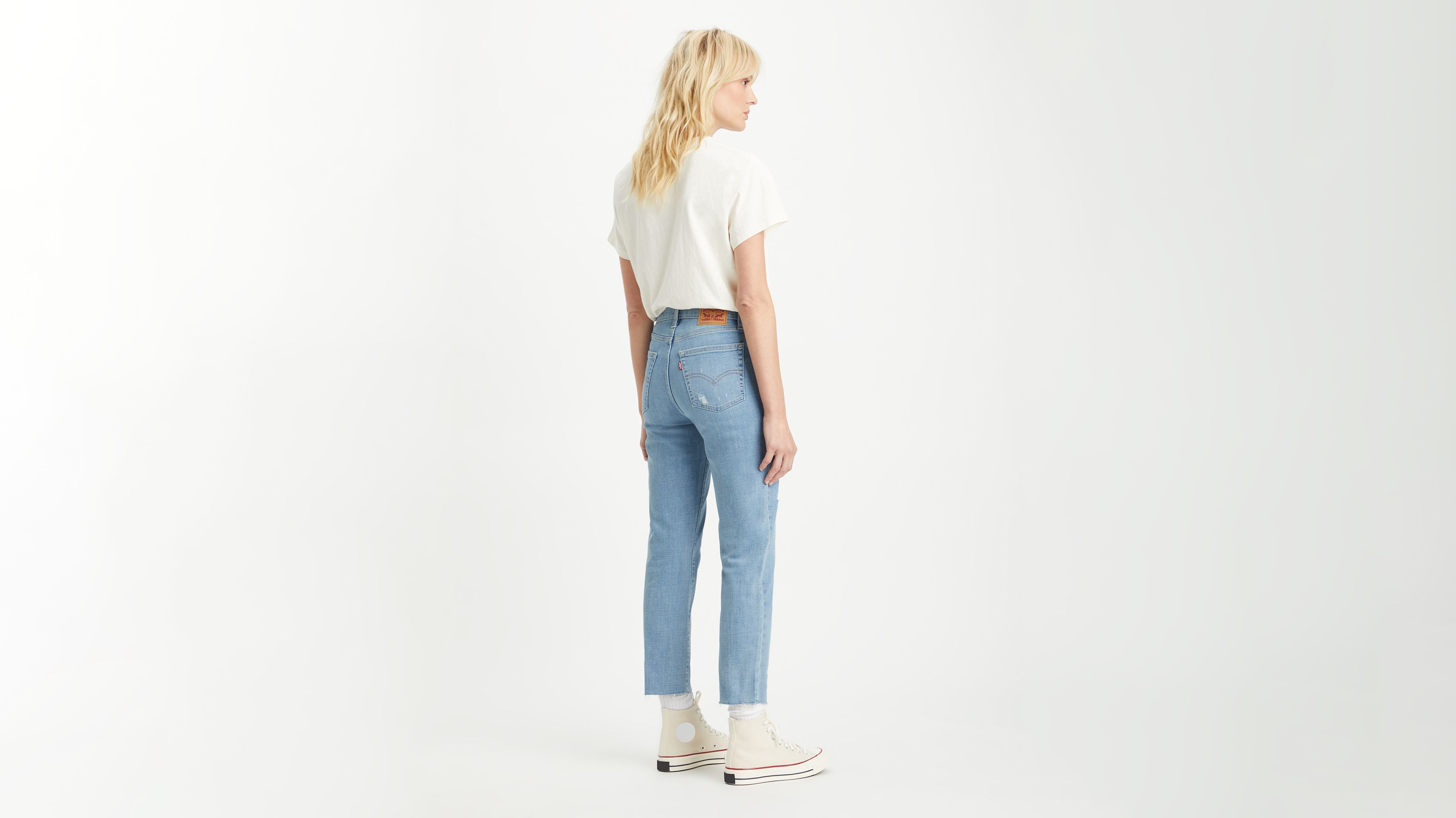 724 High Rise Slim Straight Cropped Women's Jeans - Light Wash | Levi's® US