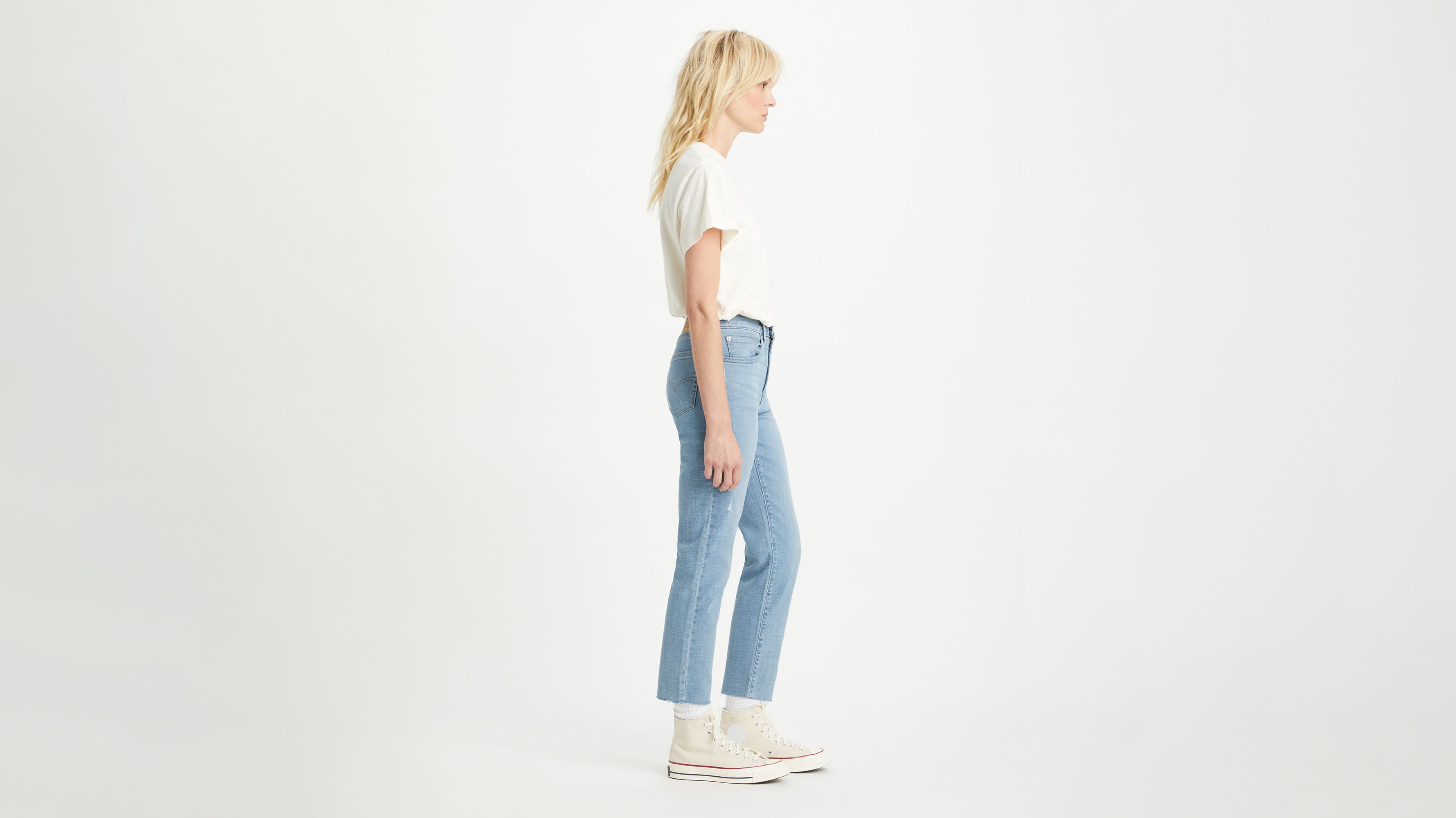 724 High Rise Slim Straight Cropped Women's Jeans - Light Wash | Levi's® US