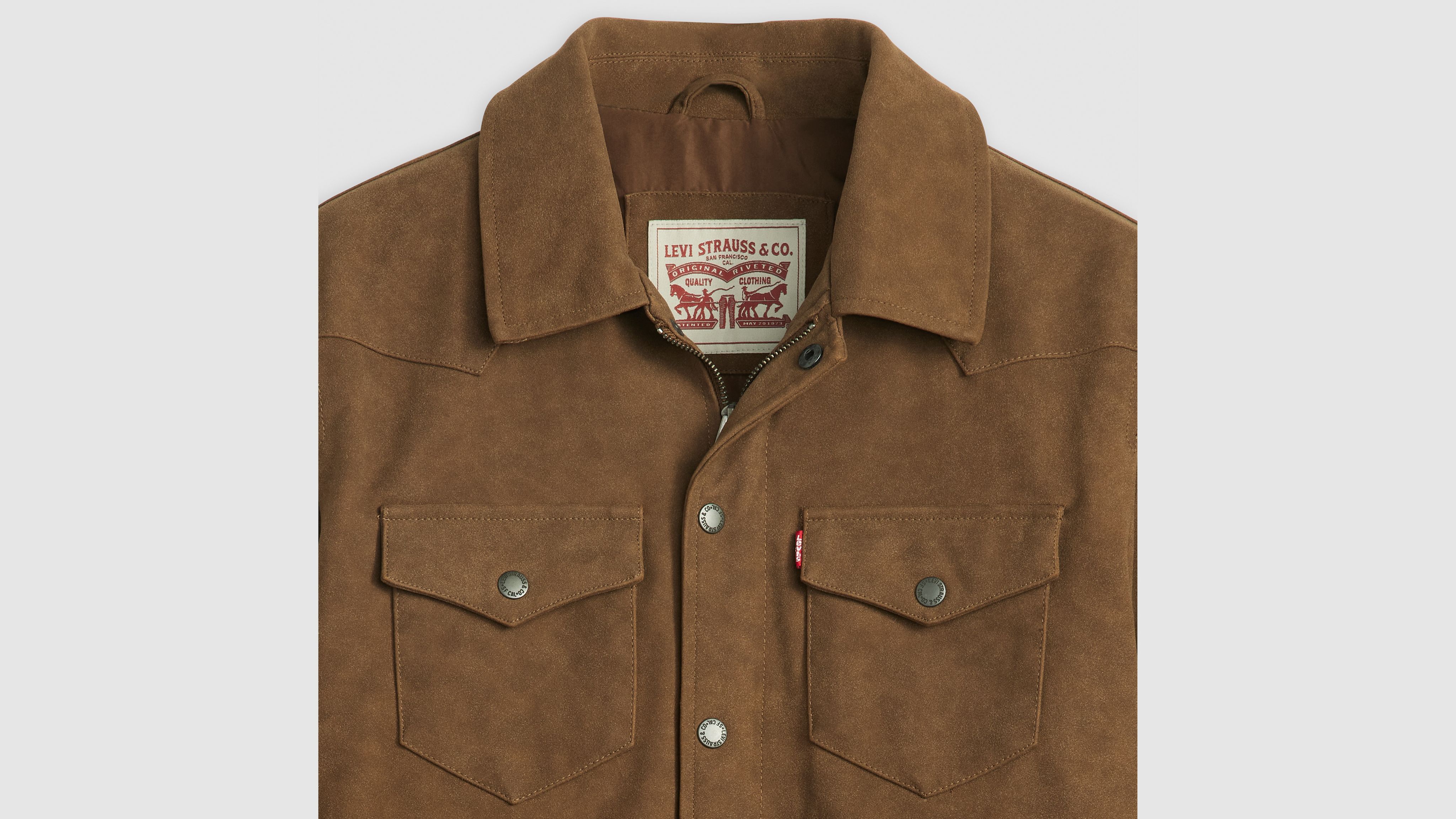 Faux Suede Western Shacket - Brown | Levi's® CA