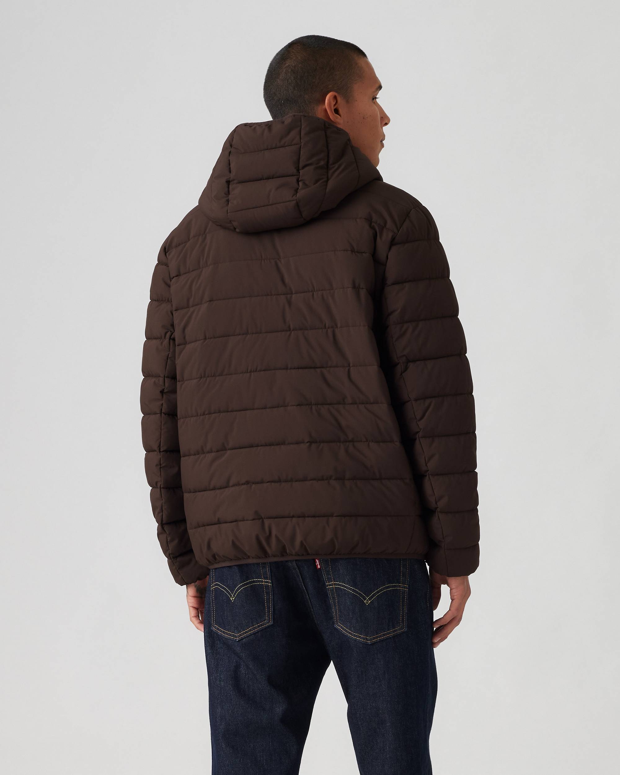 Hooded 2 Chest Pocket Puffer Jacket - Brown | Levi's® US Hooded 2 Chest Pocket Puffer Jacket - Brown | Levi's® US