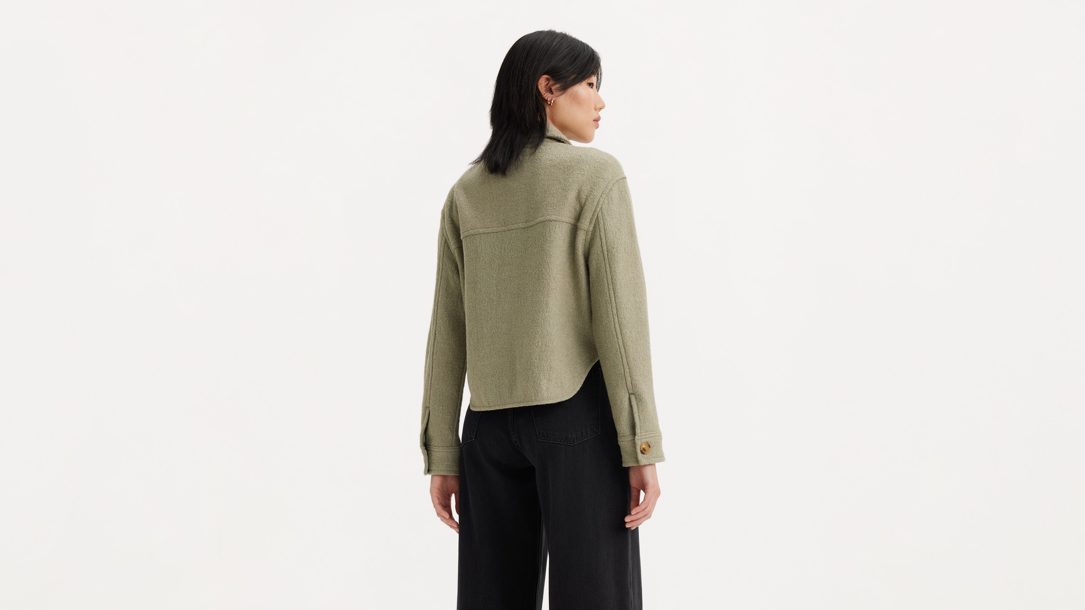 Cropped Shacket - Black | Levi's® CA