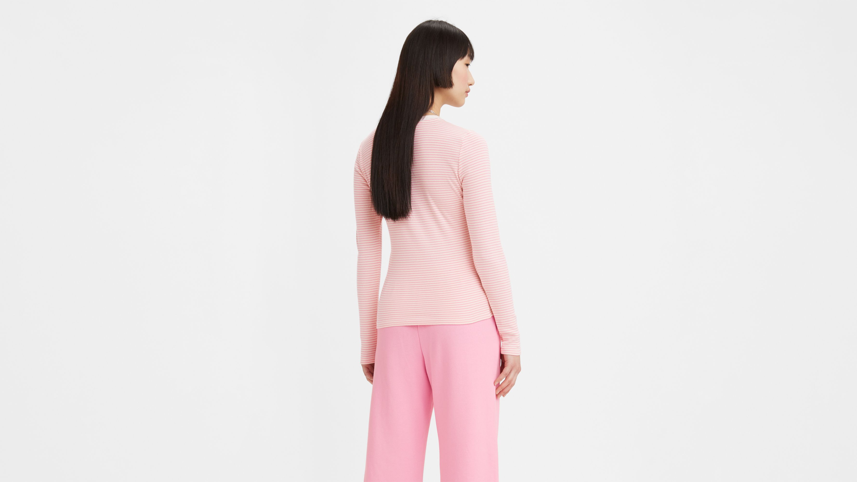Long Sleeve Rib Baby T-shirt - Pink | Levi's® CA