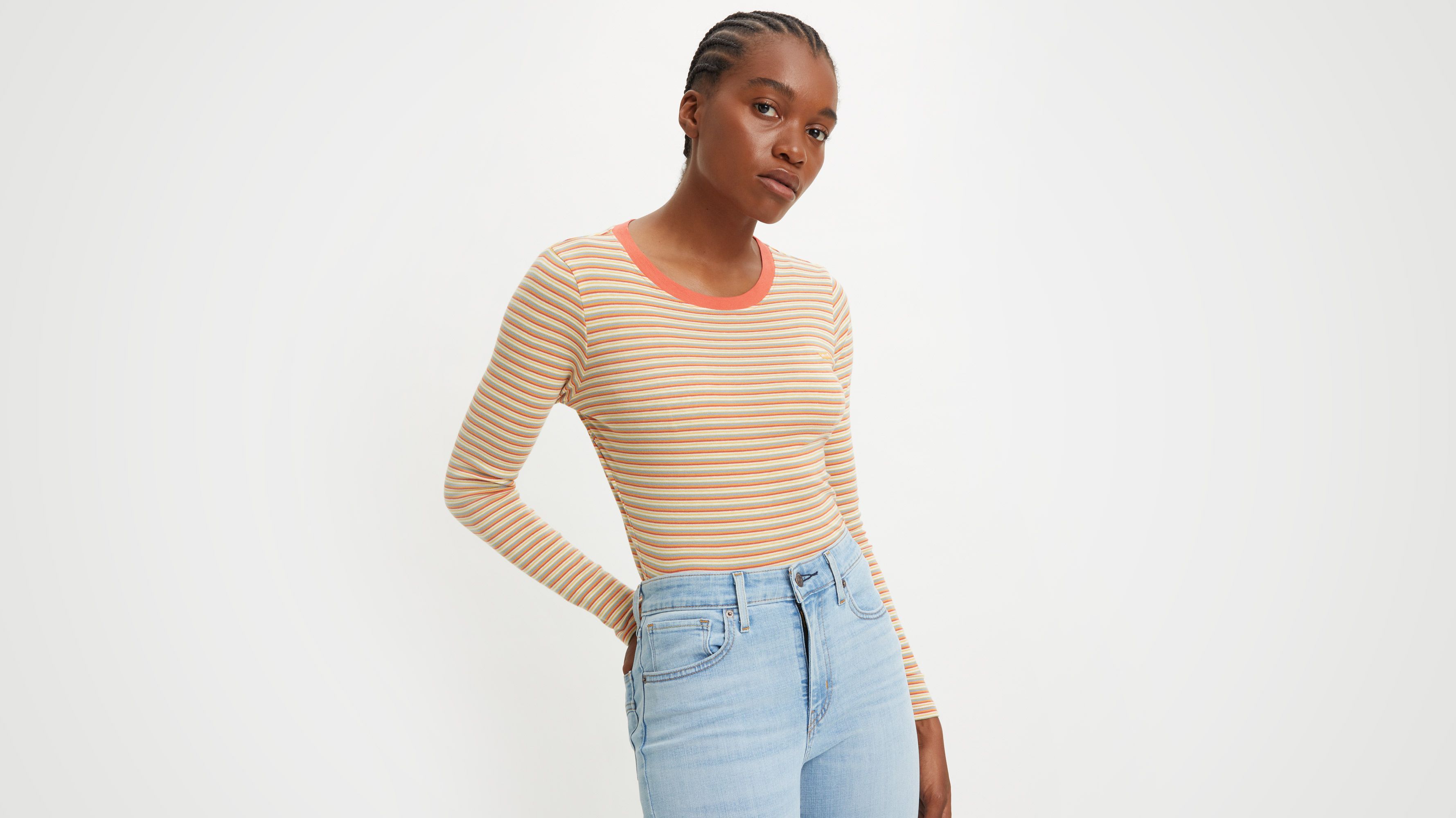 Long Sleeve Baby T-shirt - Orange | Levi's® US