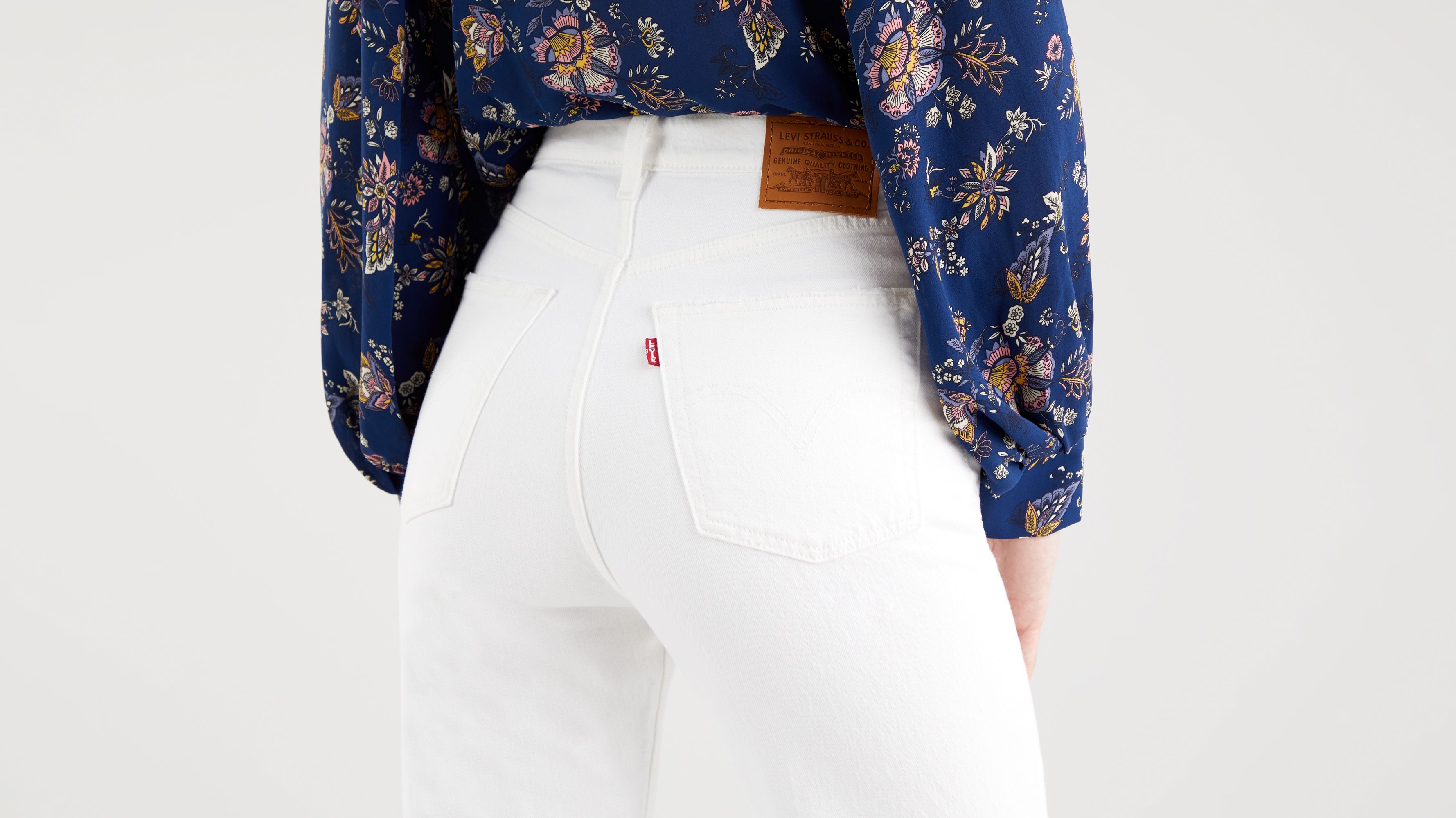 Ribcage Straight Ankle Jeans - White | Levi's® AL