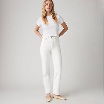 Ribcage Straight Ankle Jeans - White | Levi's® CH Ribcage Straight Ankle Jeans - White | Levi's® CH