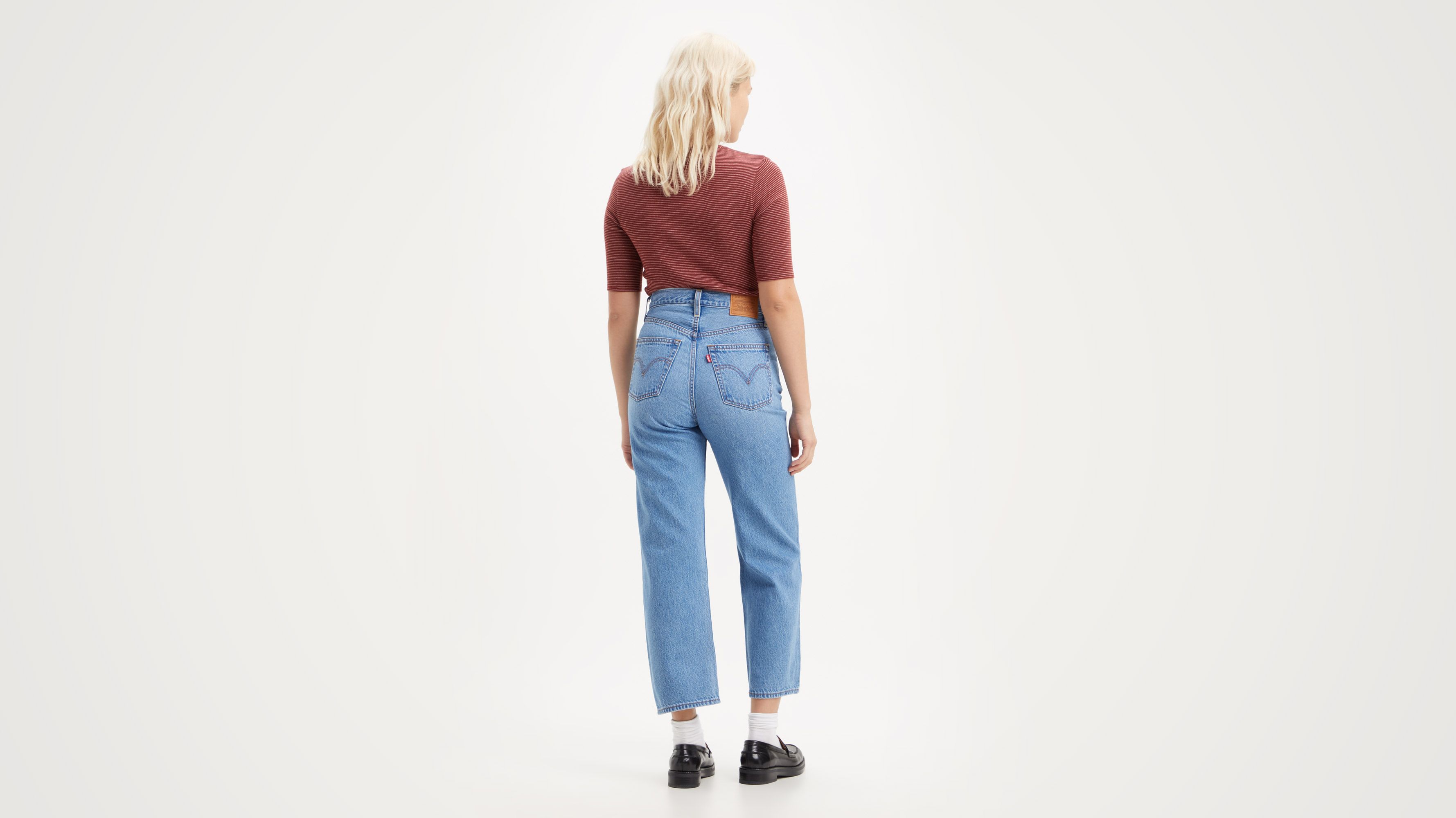 Ribcage Straight Ankle Jeans - Blue | Levi's® AD