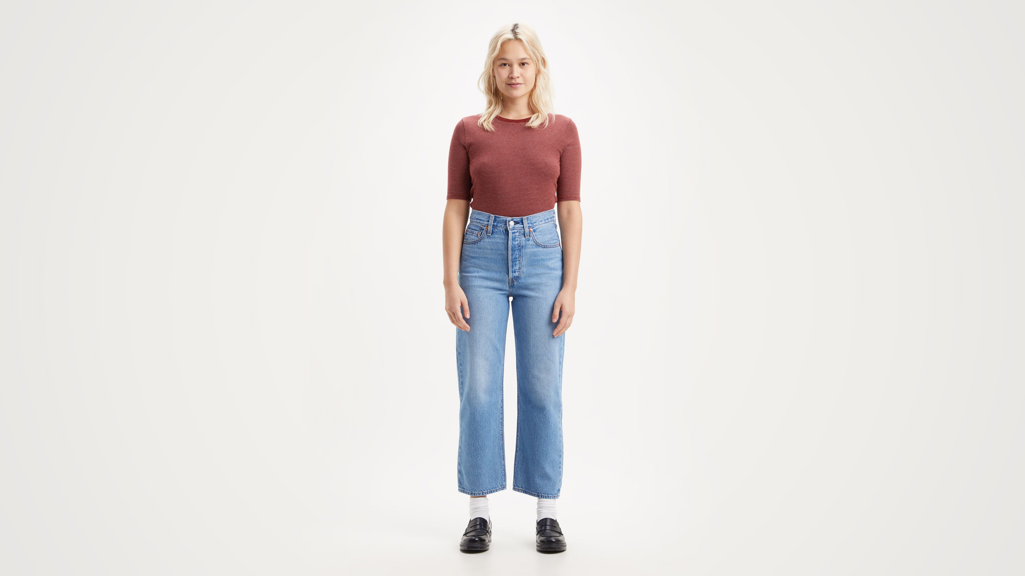 Ribcage Straight Ankle Jeans - Blue | Levi's® GE