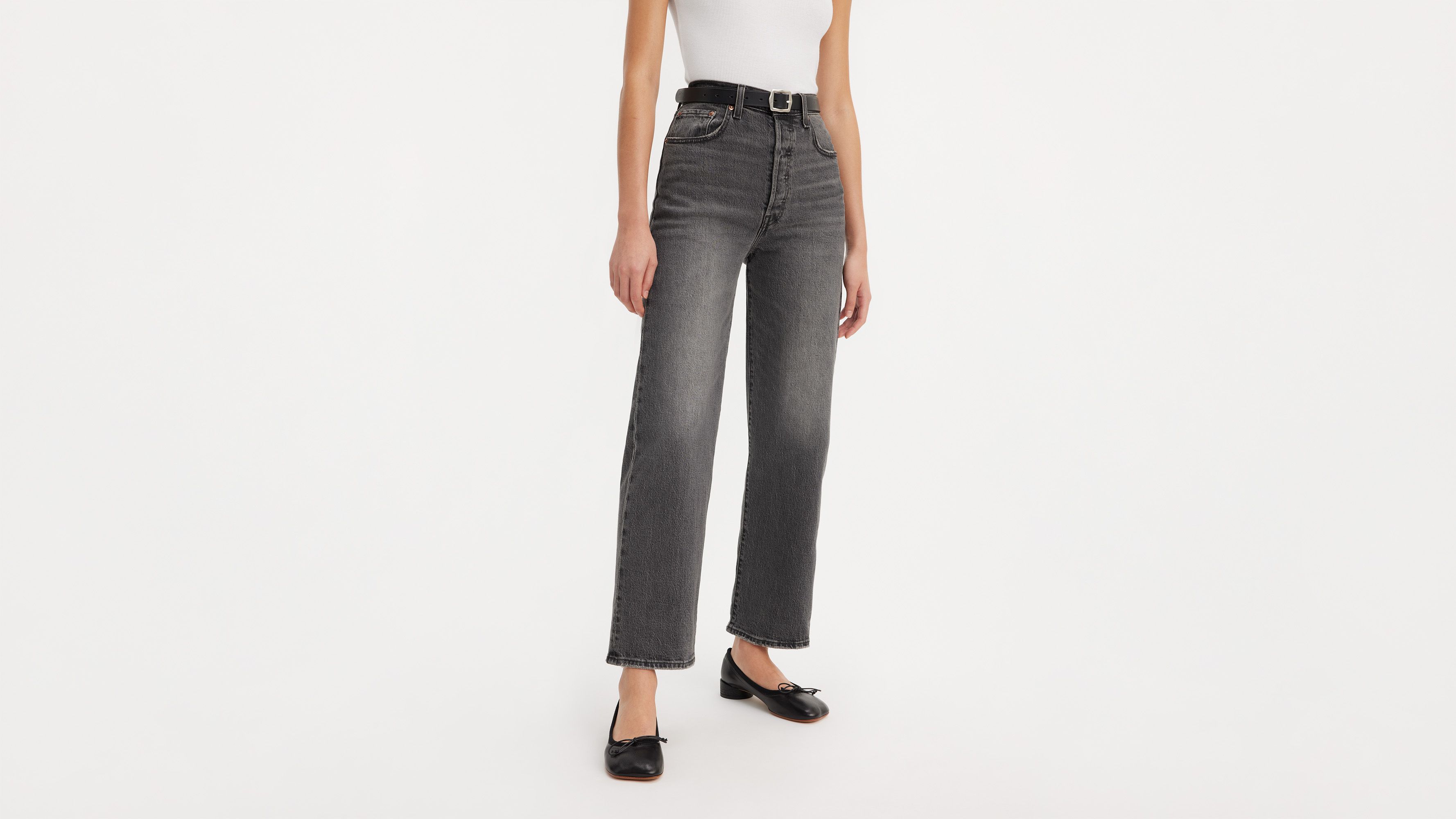 Ribcage Straight Ankle Women's Jeans - Black | Levi's® US
