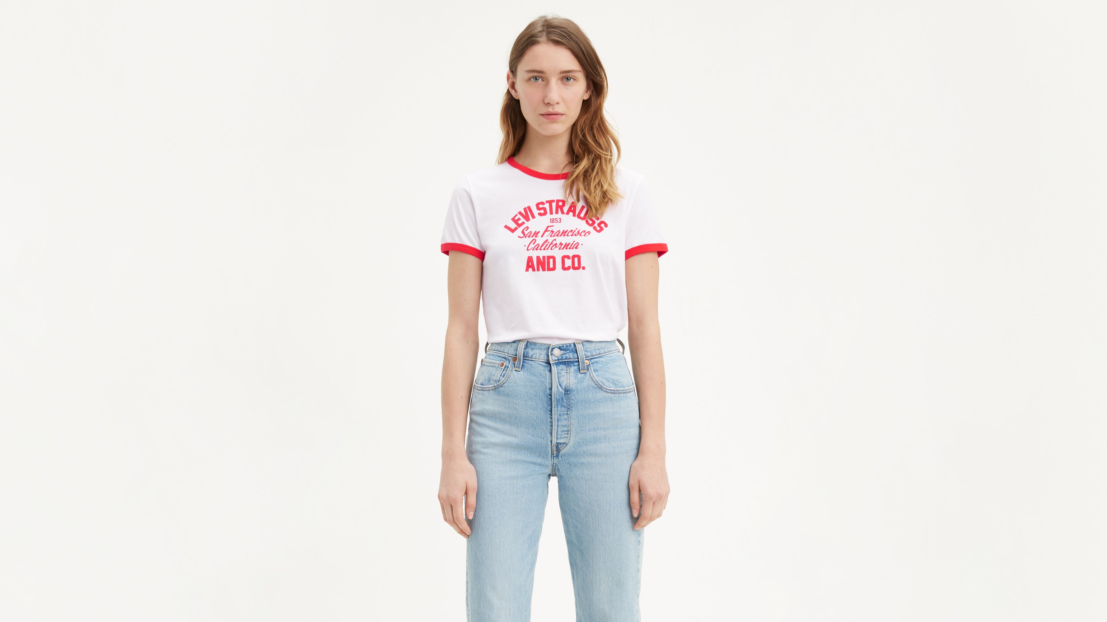 Graphic Ringer Surf Tee Shirt - White | Levi's® US