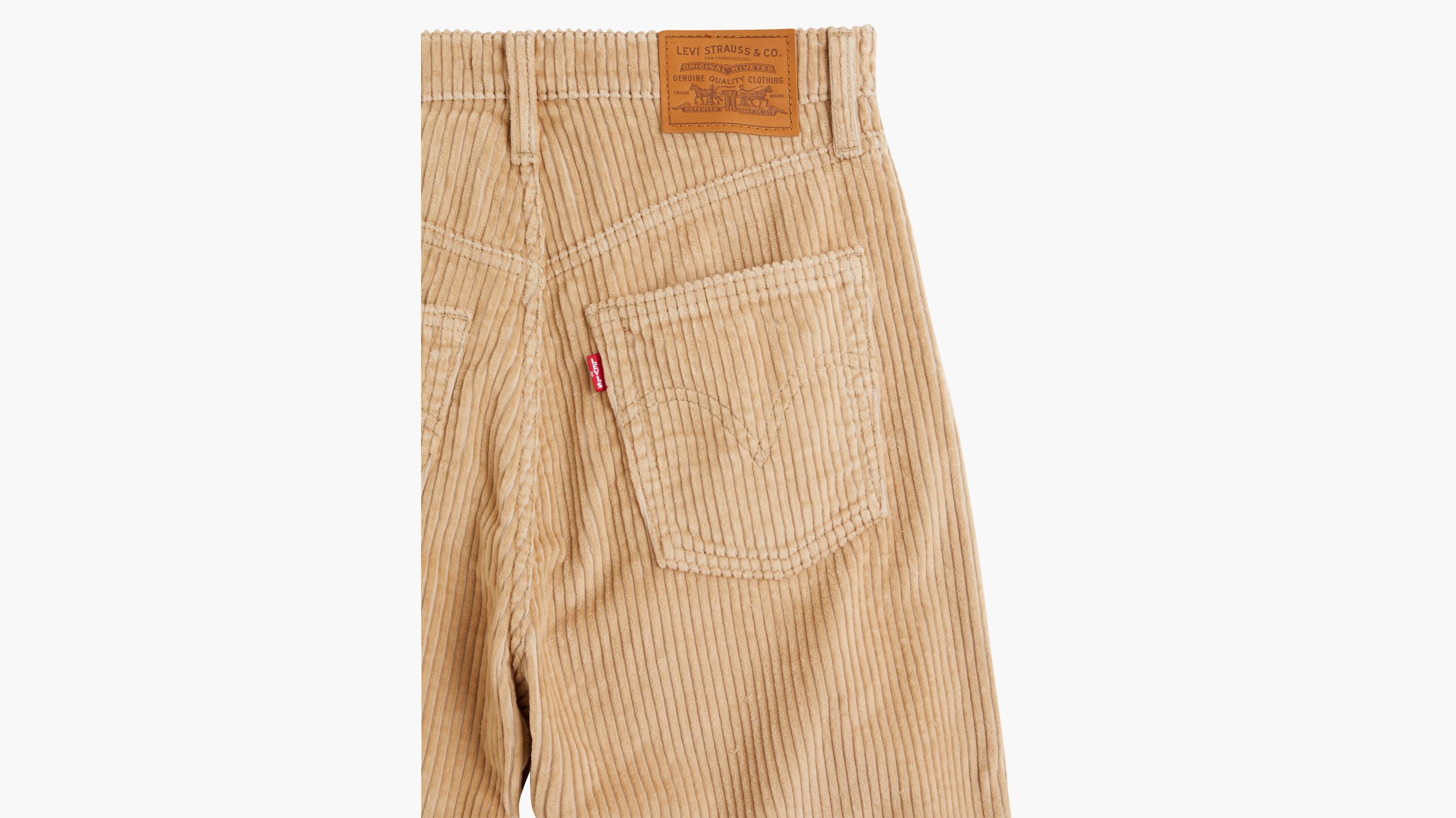 Corduroy Ribcage Straight Ankle Women's Pants - Brown | Levi's® US