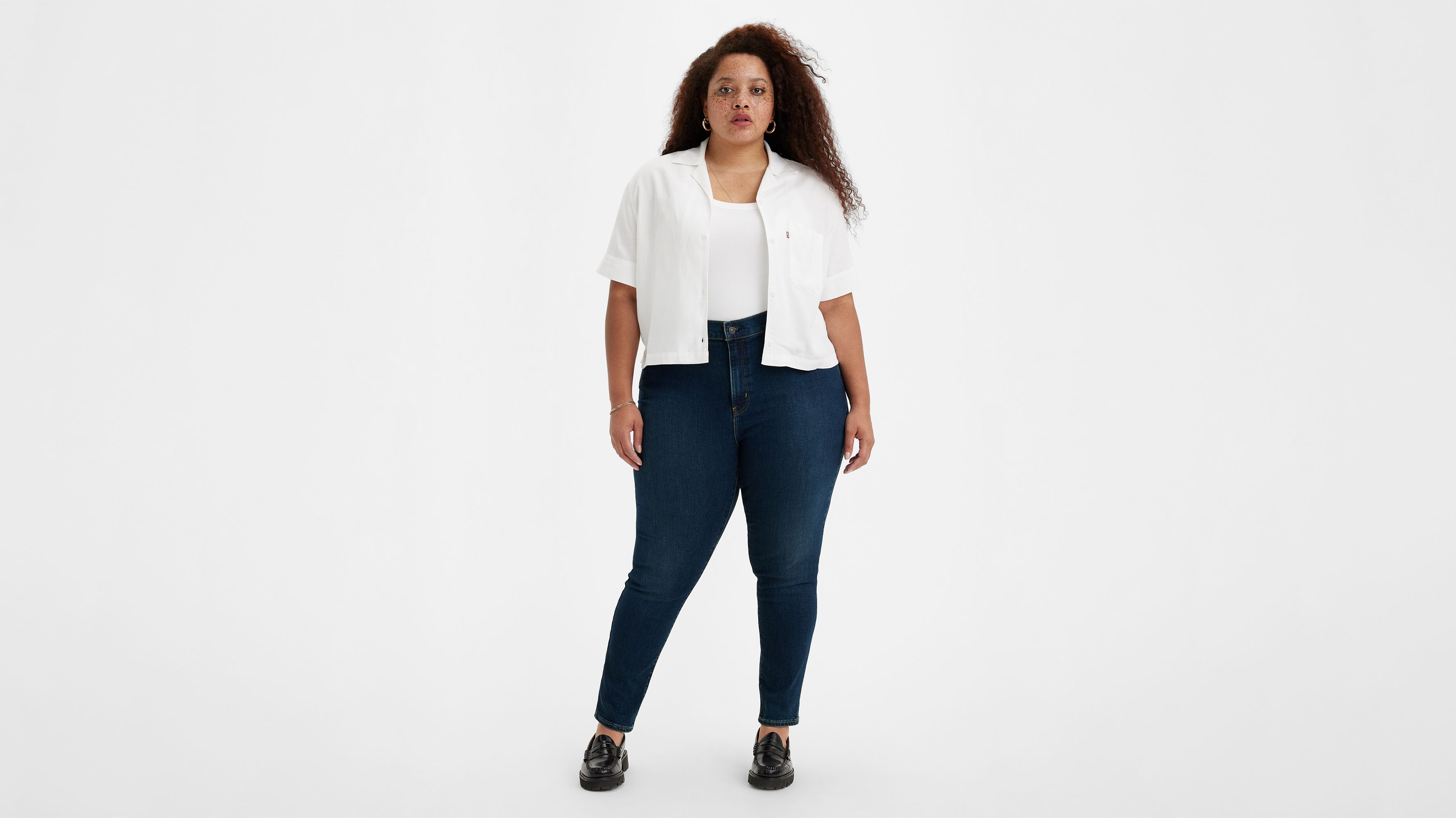 721 High Rise Skinny Jeans (plus Size) - Blue | Levi's® MK