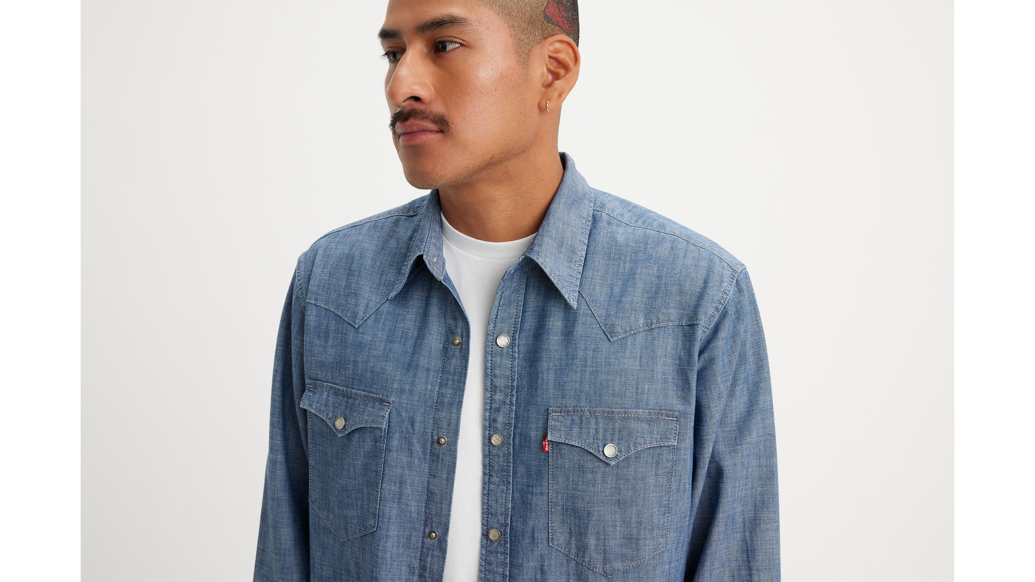 Barstow Standard Fit Western Shirt - Blue | Levi's® GB