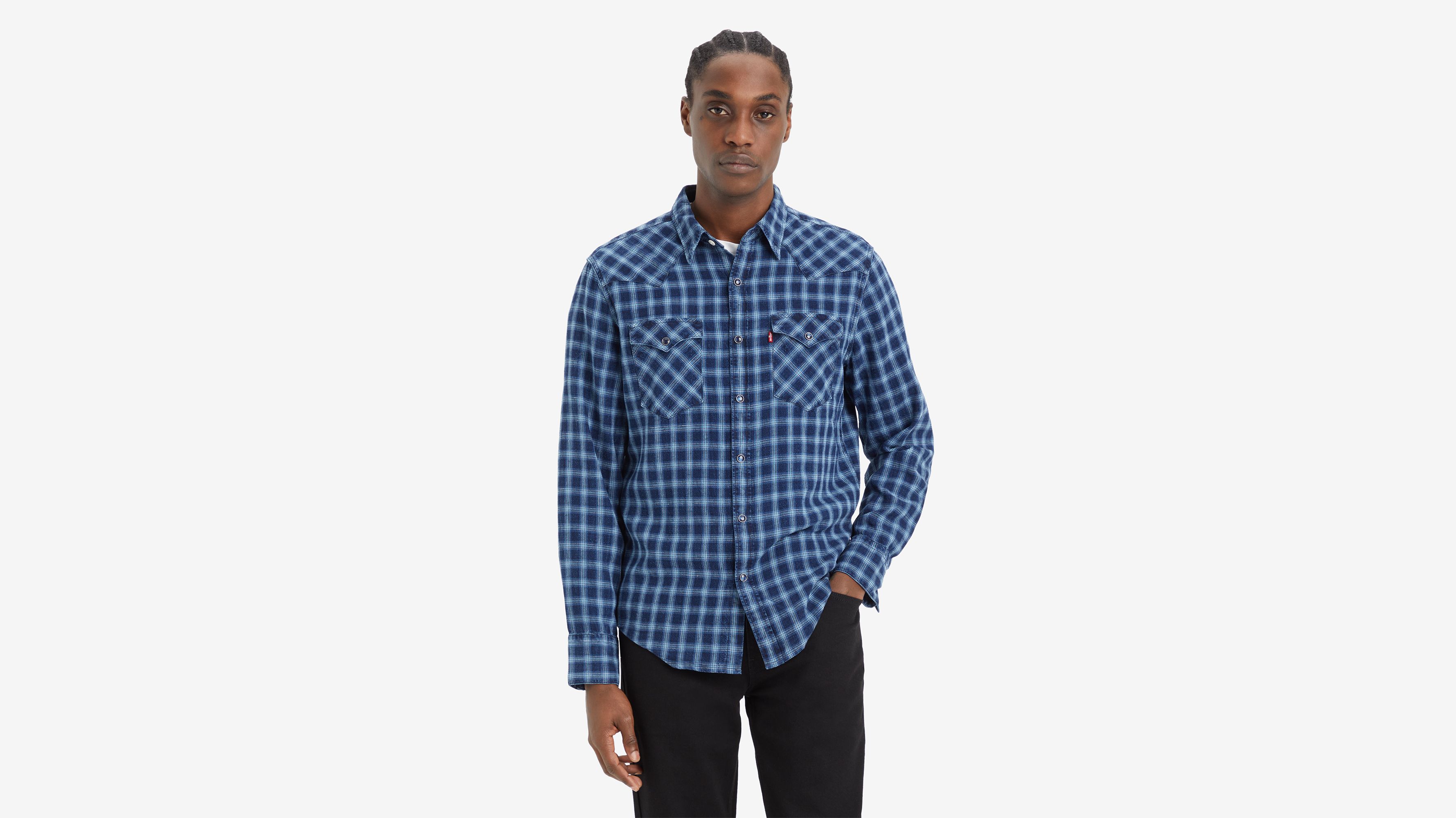 Barstow Standard Fit Western Shirt - Blue | Levi's® NO