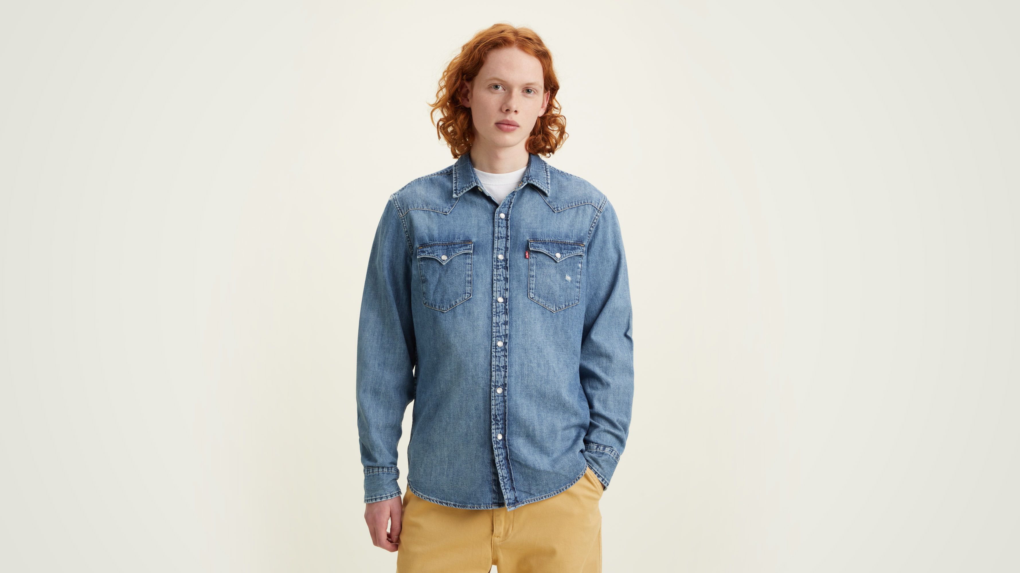 Classic Standard Fit Western Shirt - Blue | Levi's® FR