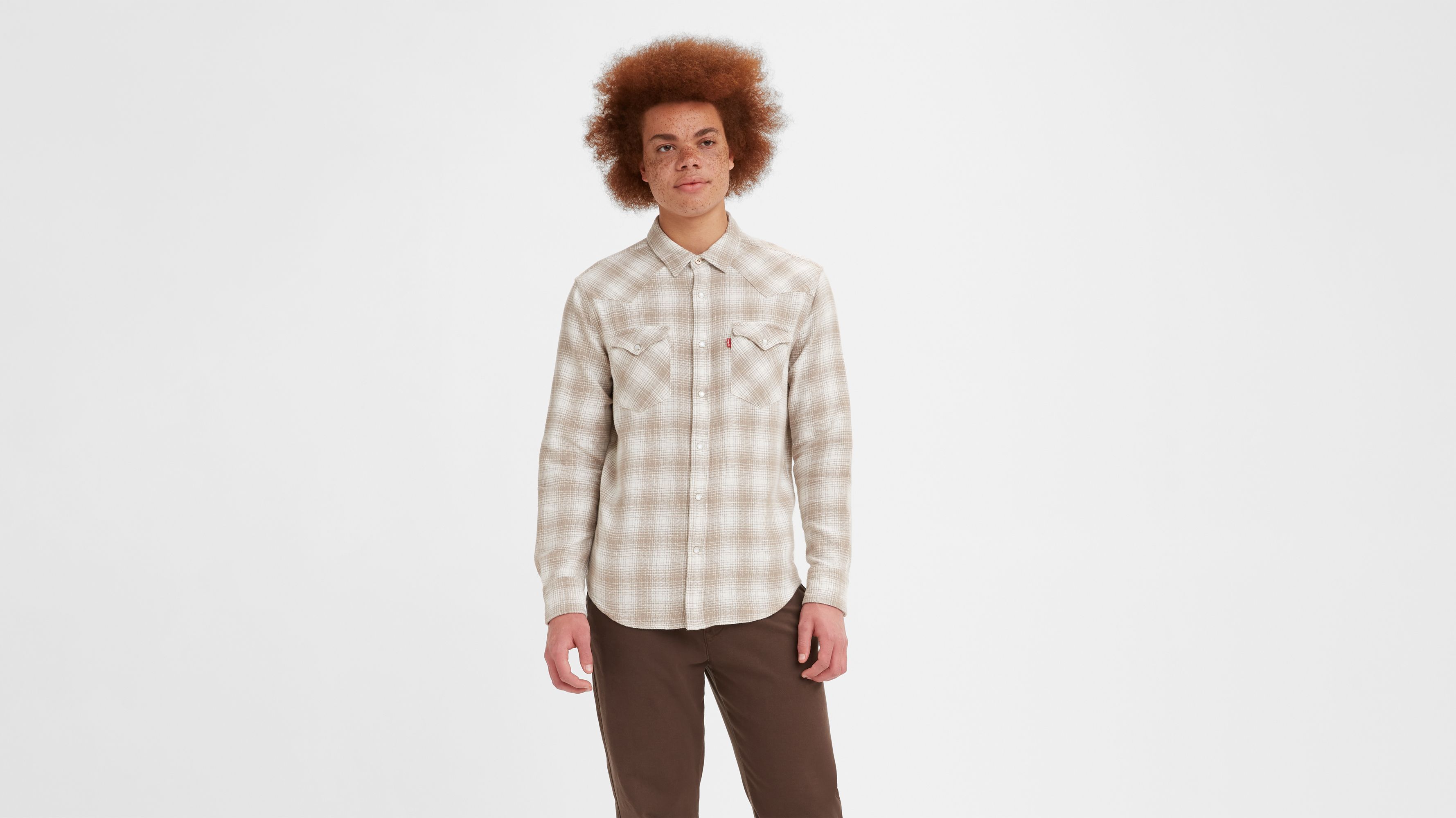 Classic Western Flannel Standard Fit Shirt - Grey | Levi's® US