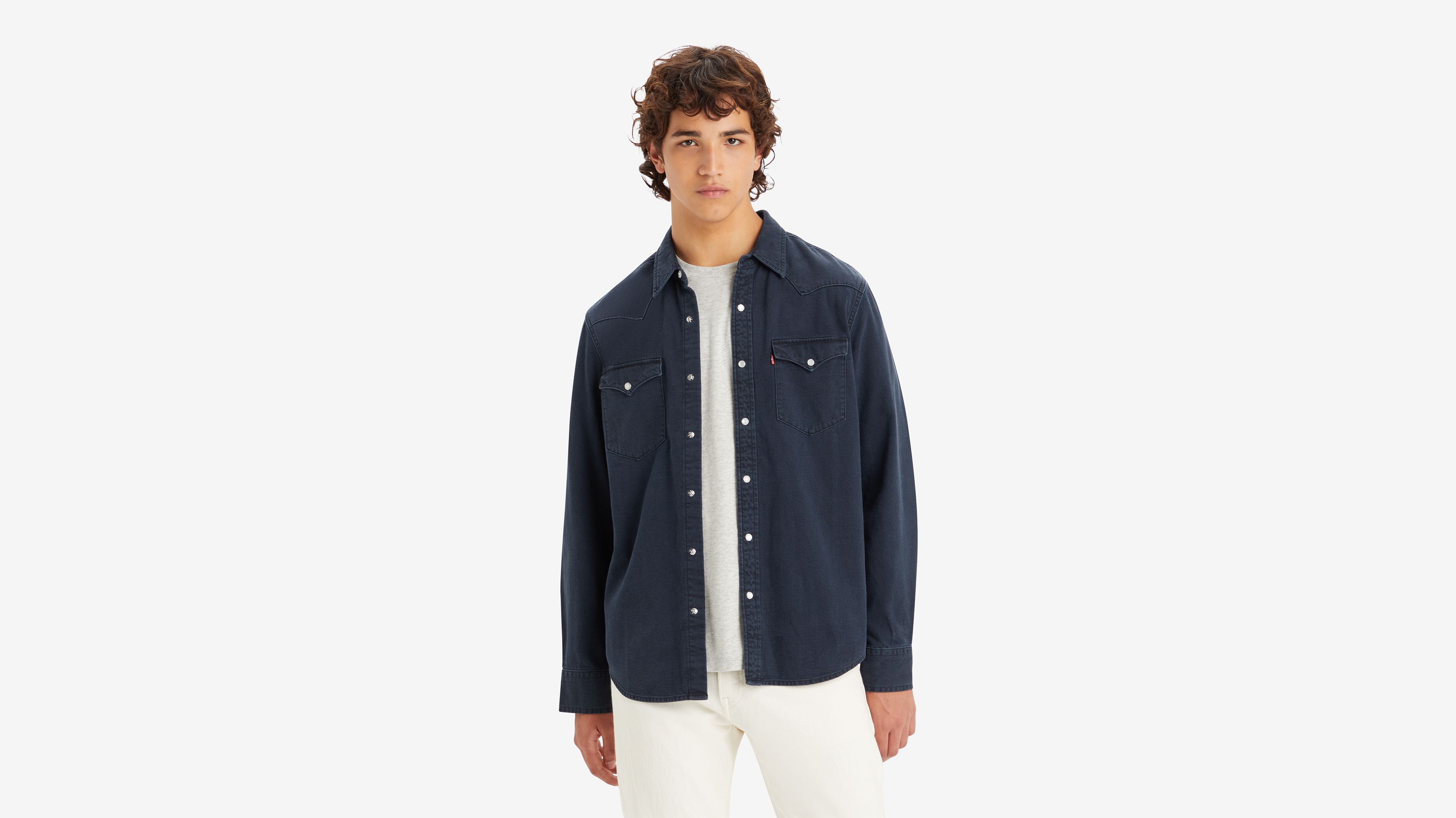 Classic Standard Fit Western Shirt - Blue | Levi's® IT