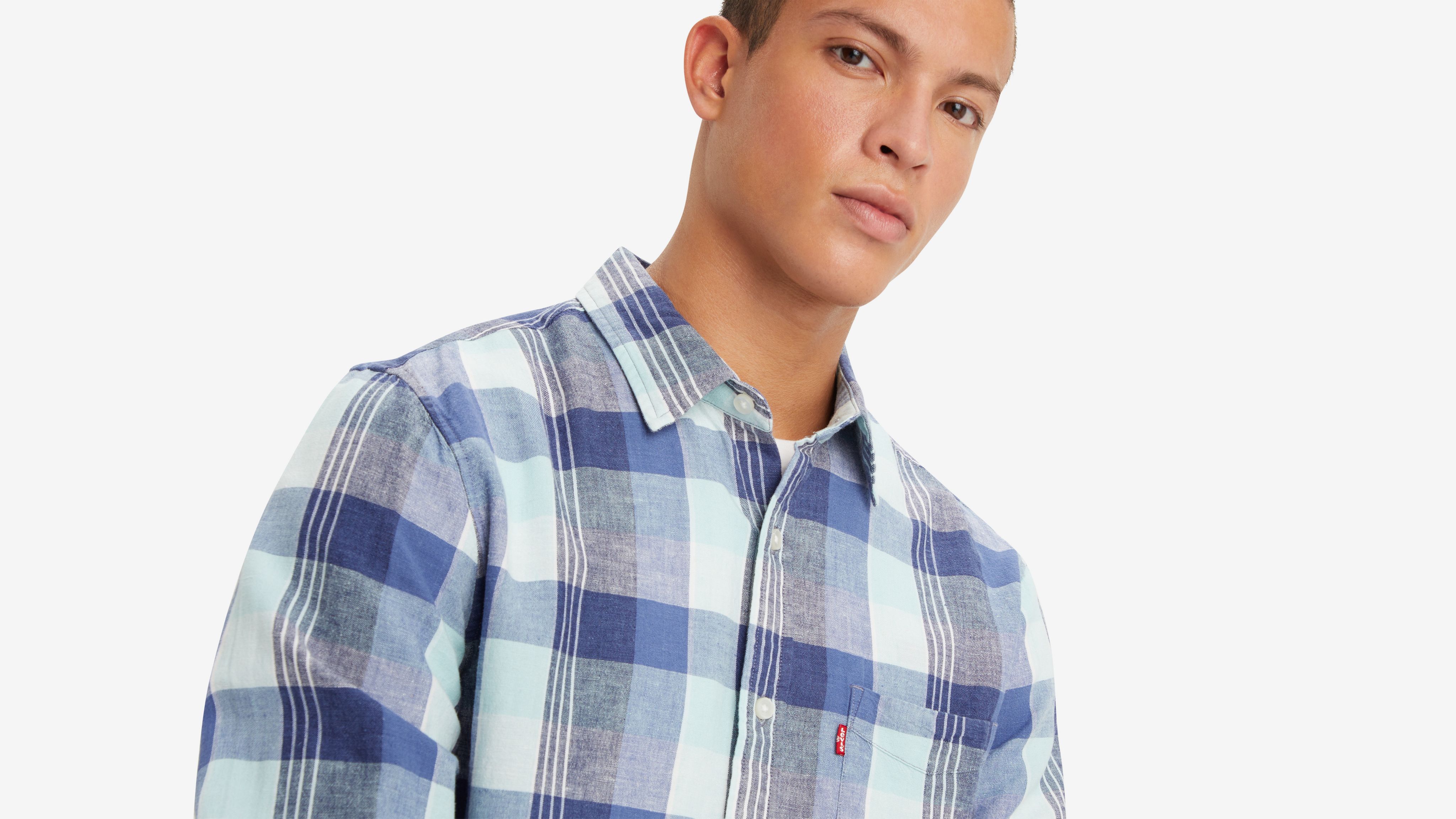 Sunset One Pocket Standard Fit Shirt - Blue | Levi's® US