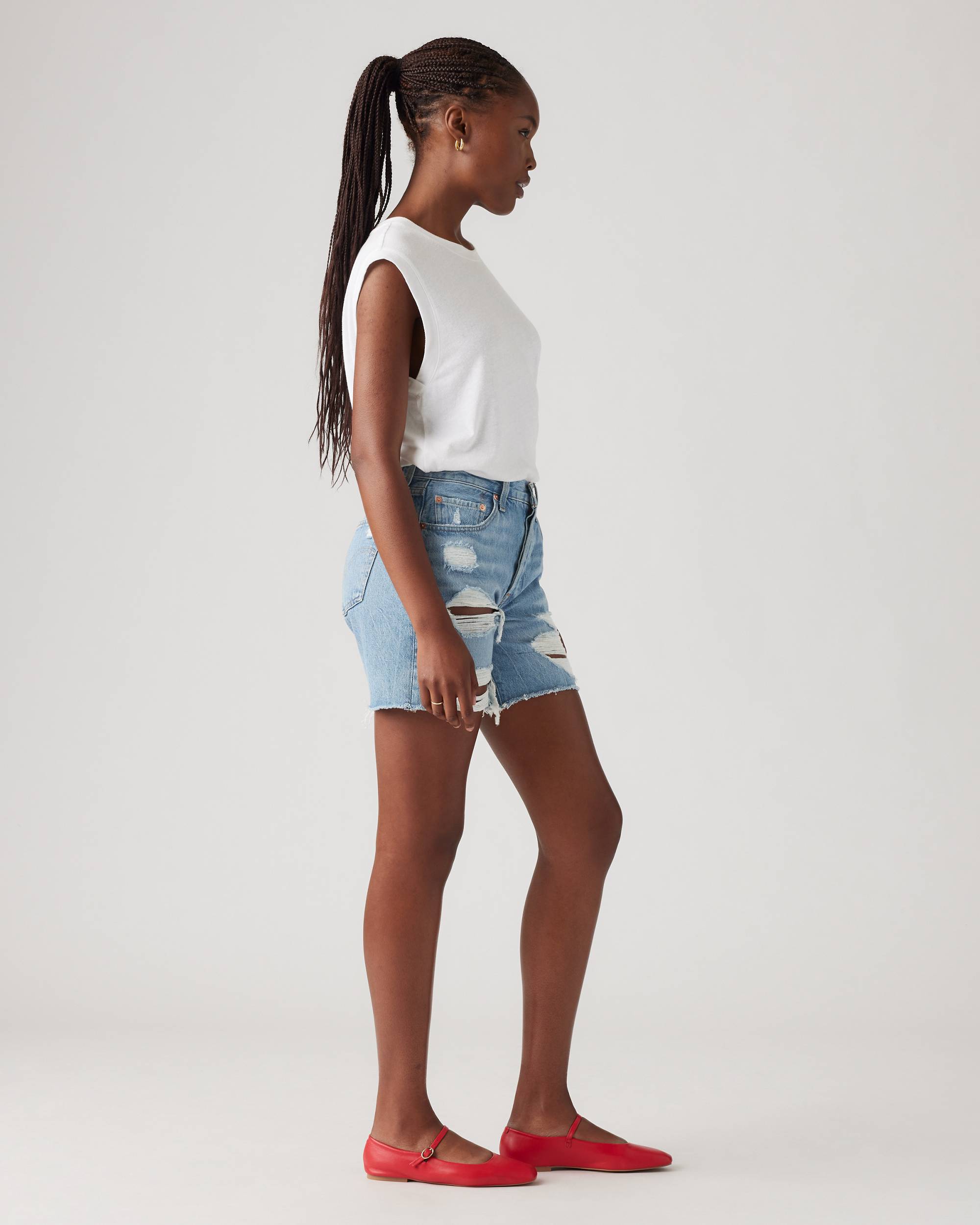 501® Mid Thigh Shorts - Blue | Levi's® GR 501® Mid Thigh Shorts - Blue | Levi's® GR