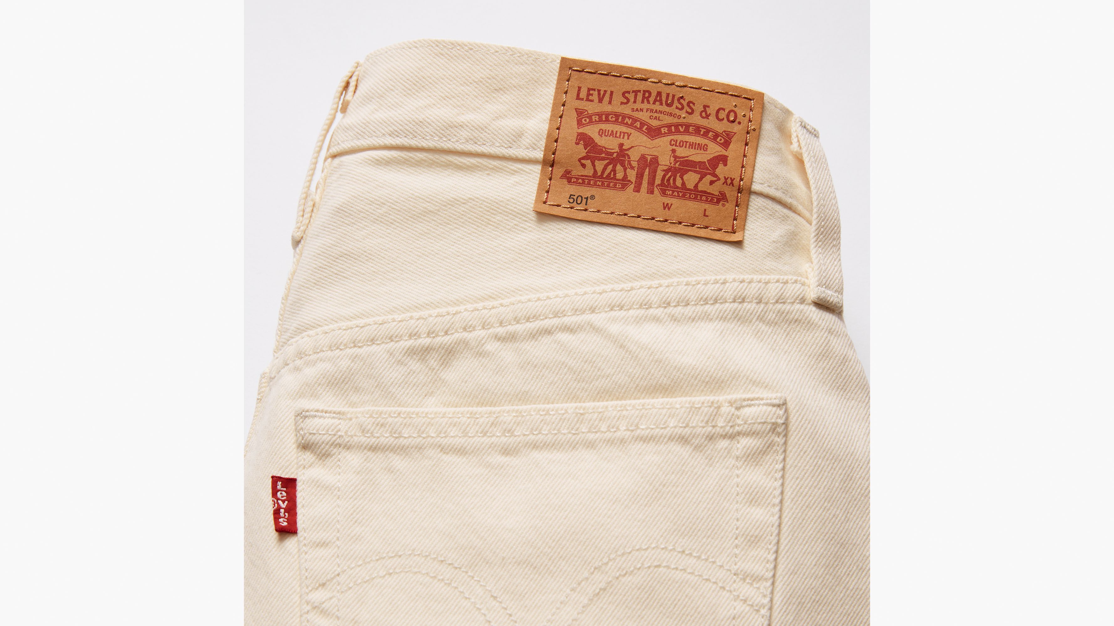 501® Mellemlange Shorts - Cream | Levi's® DK