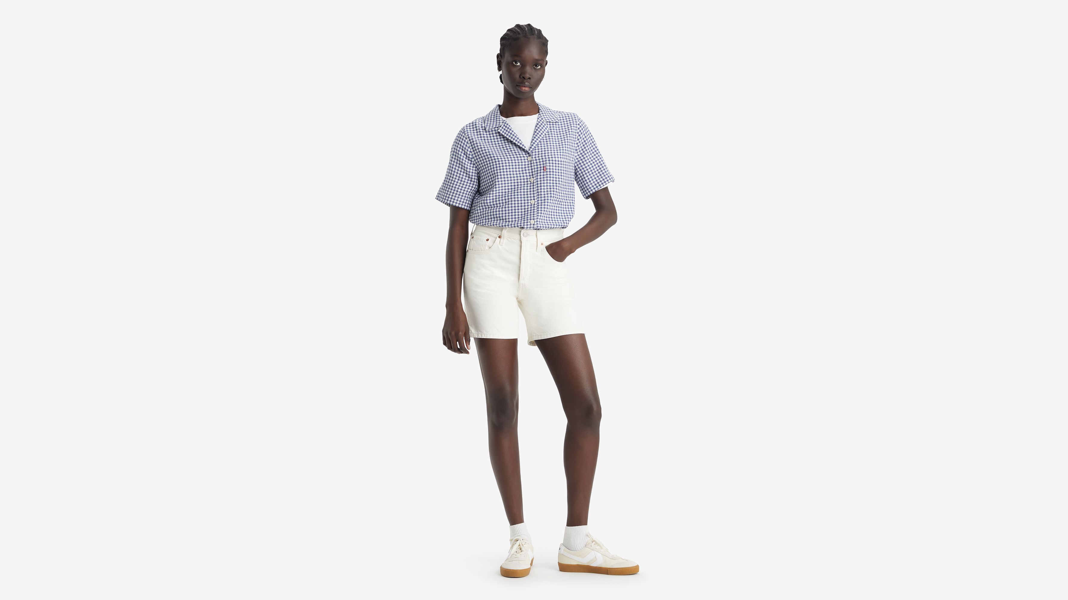 501® Mellemlange Shorts - Cream | Levi's® DK