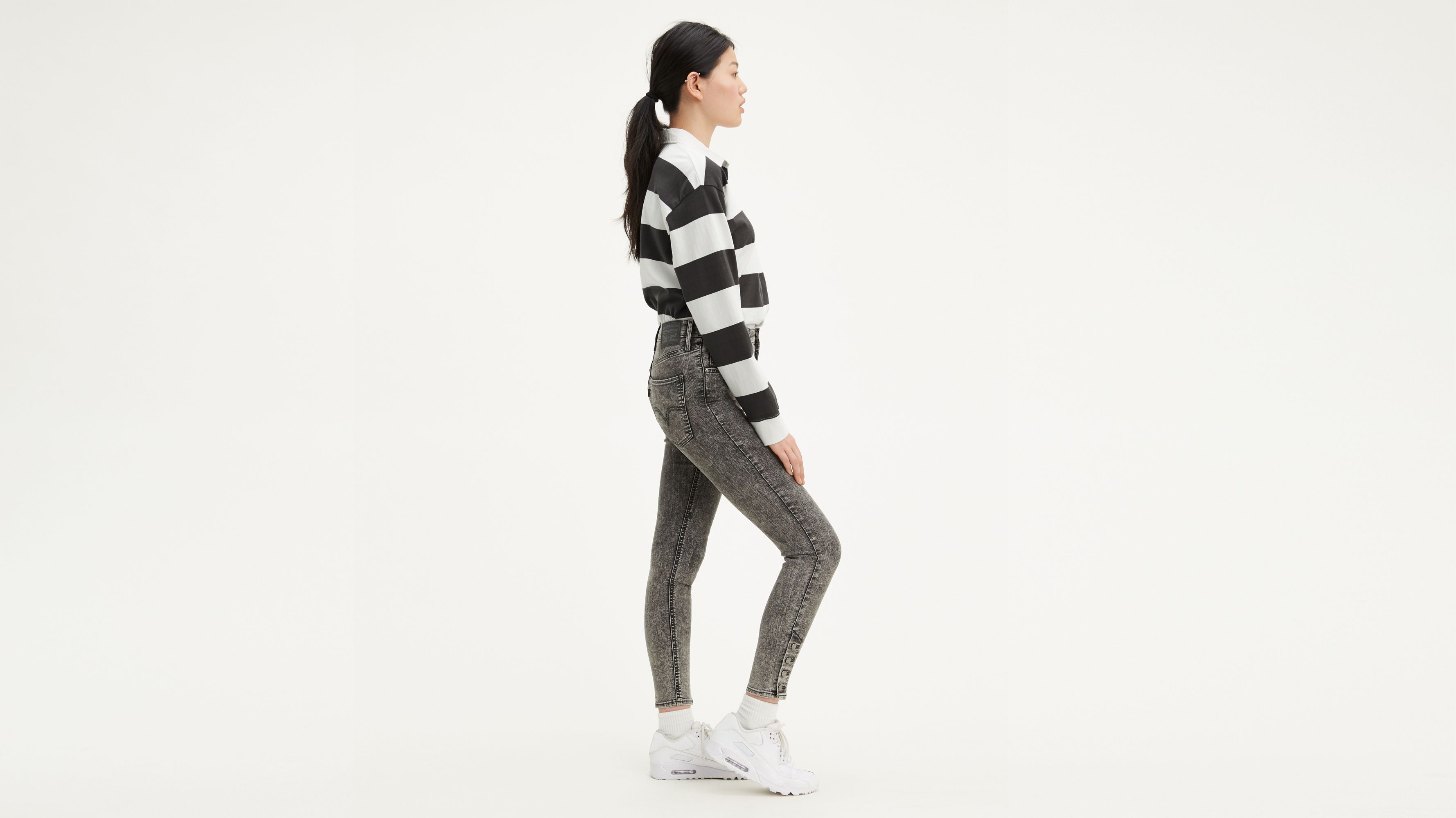 Mile High Super Skinny Ankle Women's Jeans - Black | Levi's® US