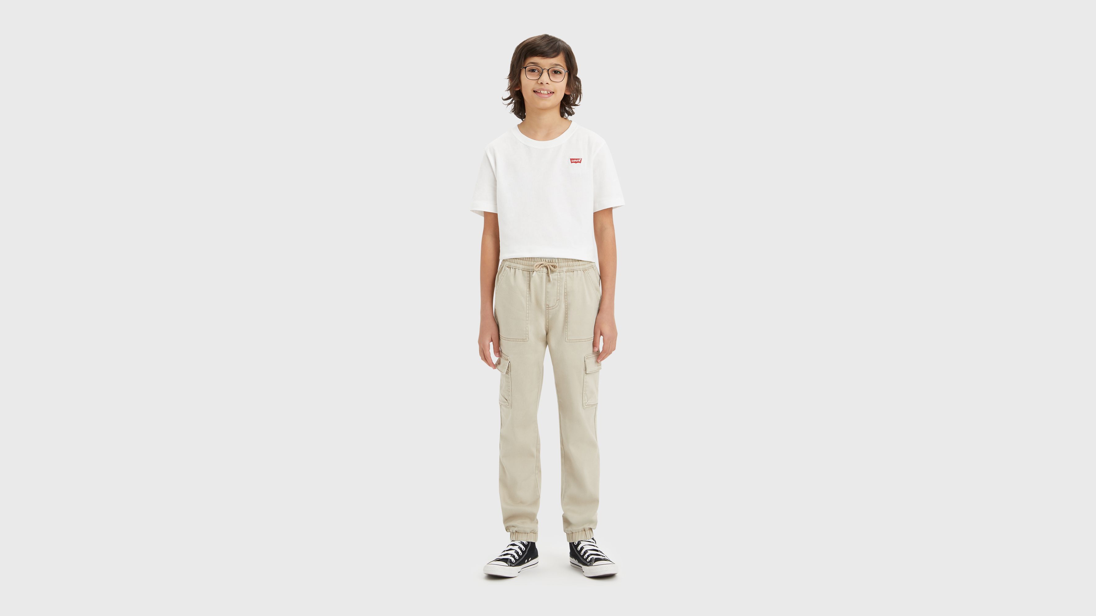 Teenager Relaxed Dobby Cargo Jogger - Beige | Levi's® GB