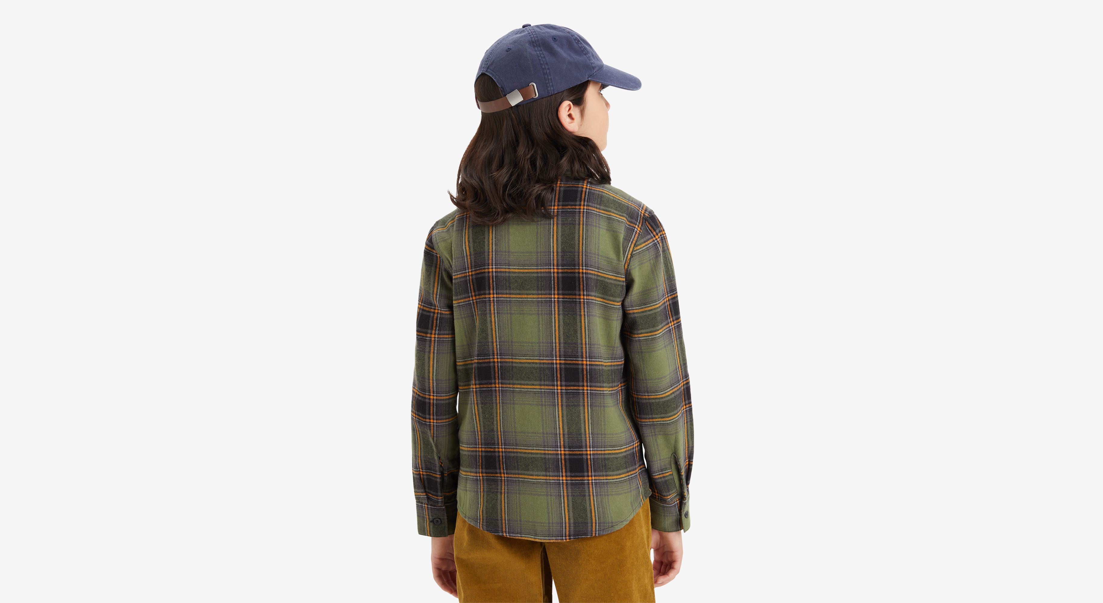 Teenager Plaid Flannel Pocket Shirt - Green | Levi's® GB