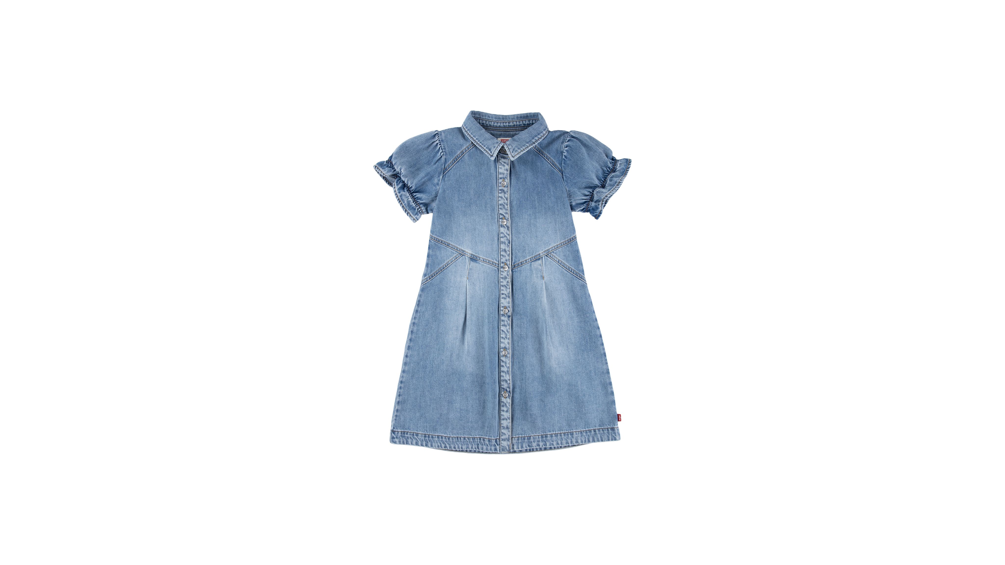 Kids Short Sleeve Western Button Up Dress - Blue | Levi's® GB