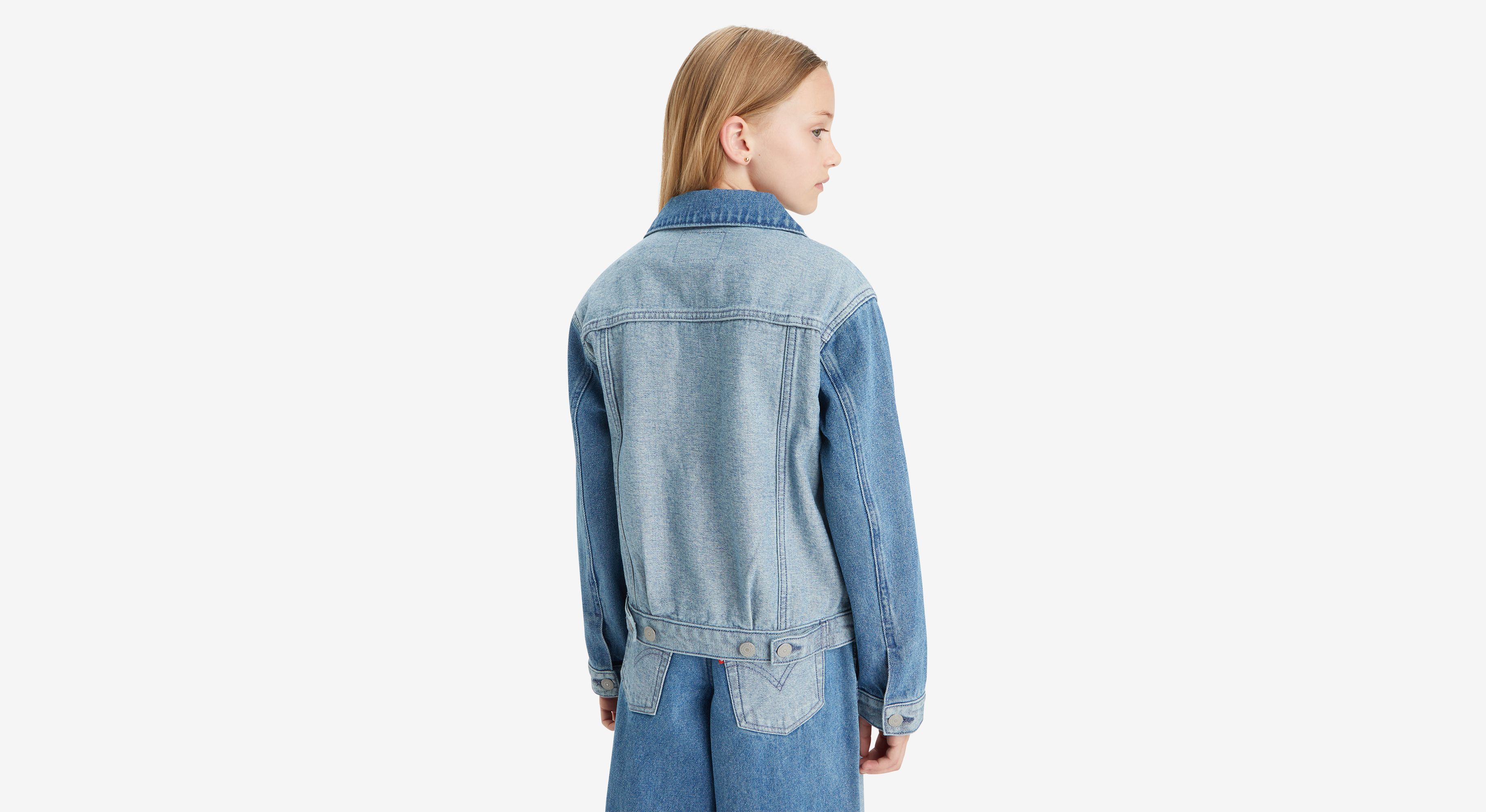 Teenager Inside Out Oversized Trucker Jacket - Blue | Levi's® GB