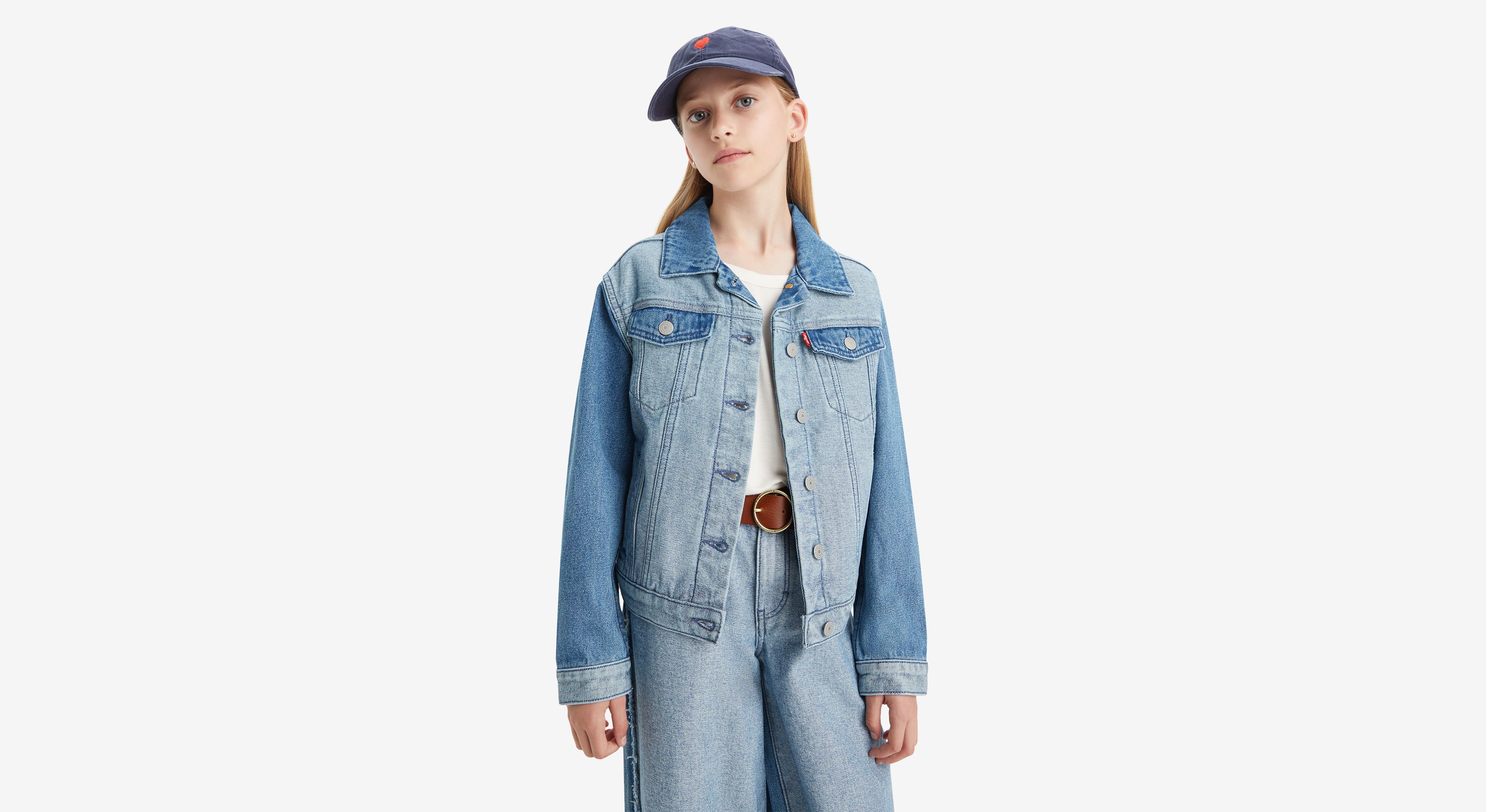 Teenager Inside Out Oversized Trucker Jacket - Blue | Levi's® DE