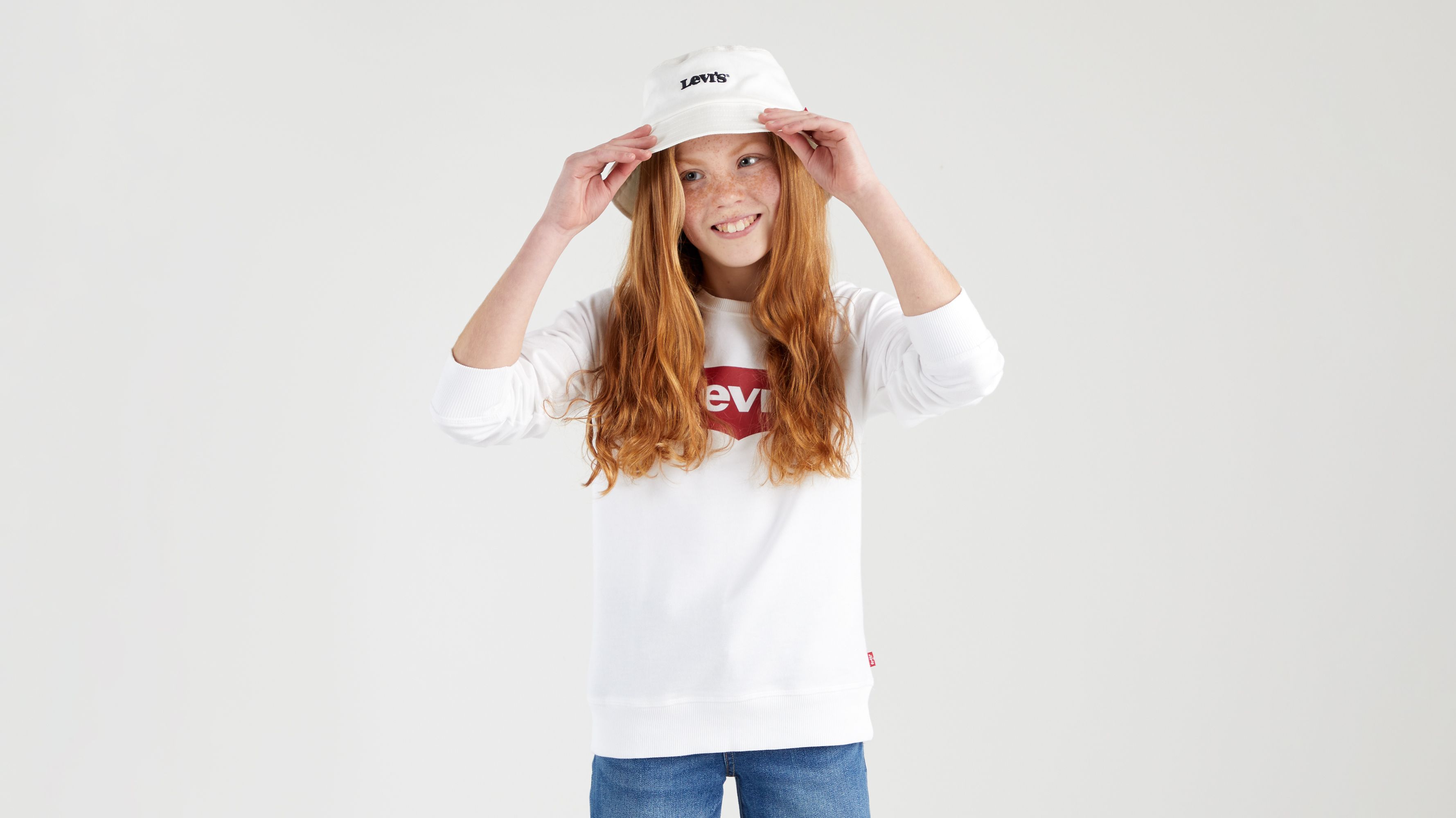 Teenager Key Logo Crew - White | Levi's® GB