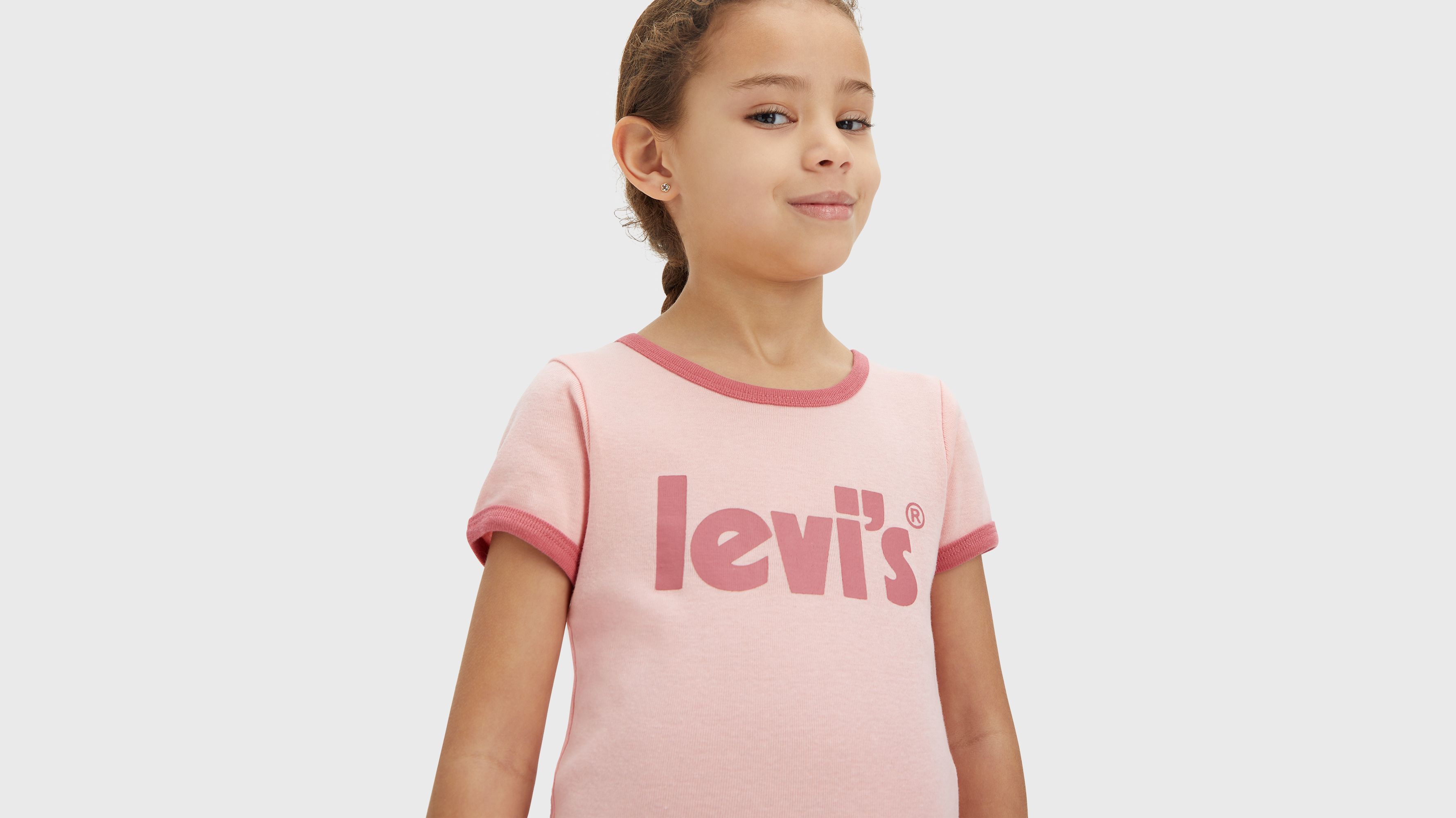 Kids Meet And Greet Ribbed Ringer Top - Pink | Levi's® NO