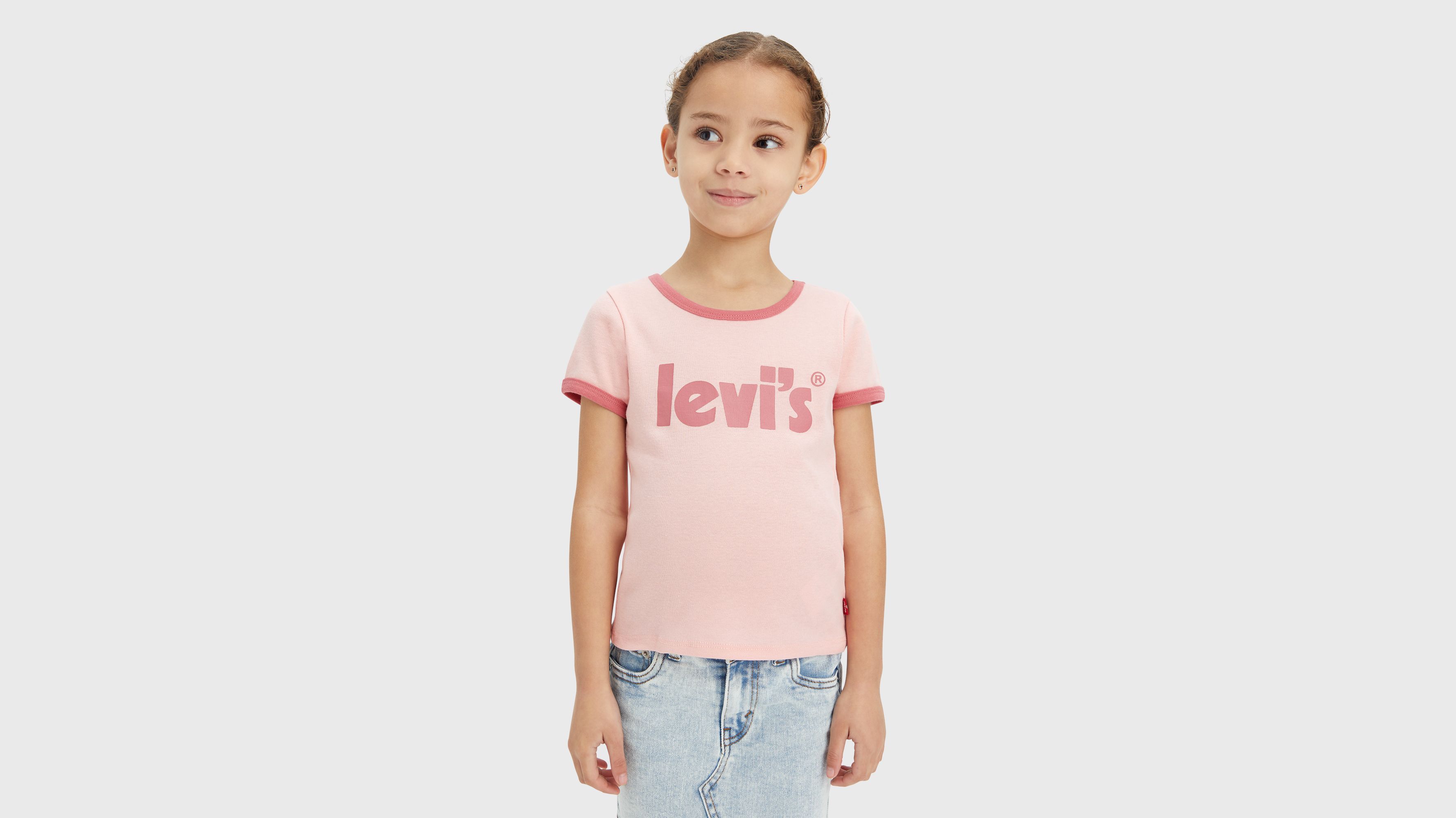 Kids Meet And Greet Ribbed Ringer Top - Pink | Levi's® NO
